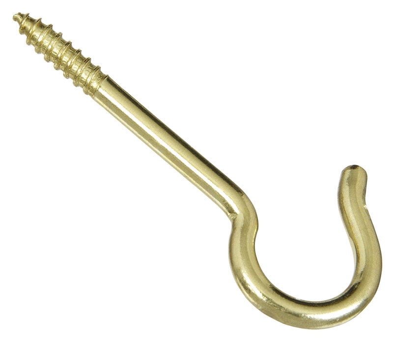 National Hardware #8 Solid Brass Ceiling Hook (3-Pack) N192-286 ...