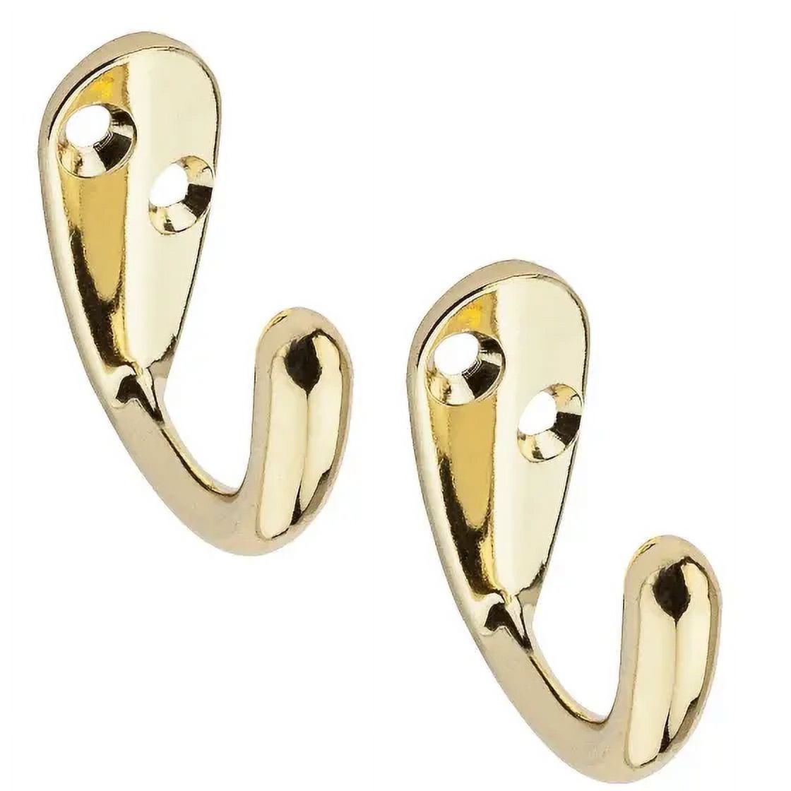 National Hardware N199-208 Single Clothes Hook Brass 2 Pack, Each ...