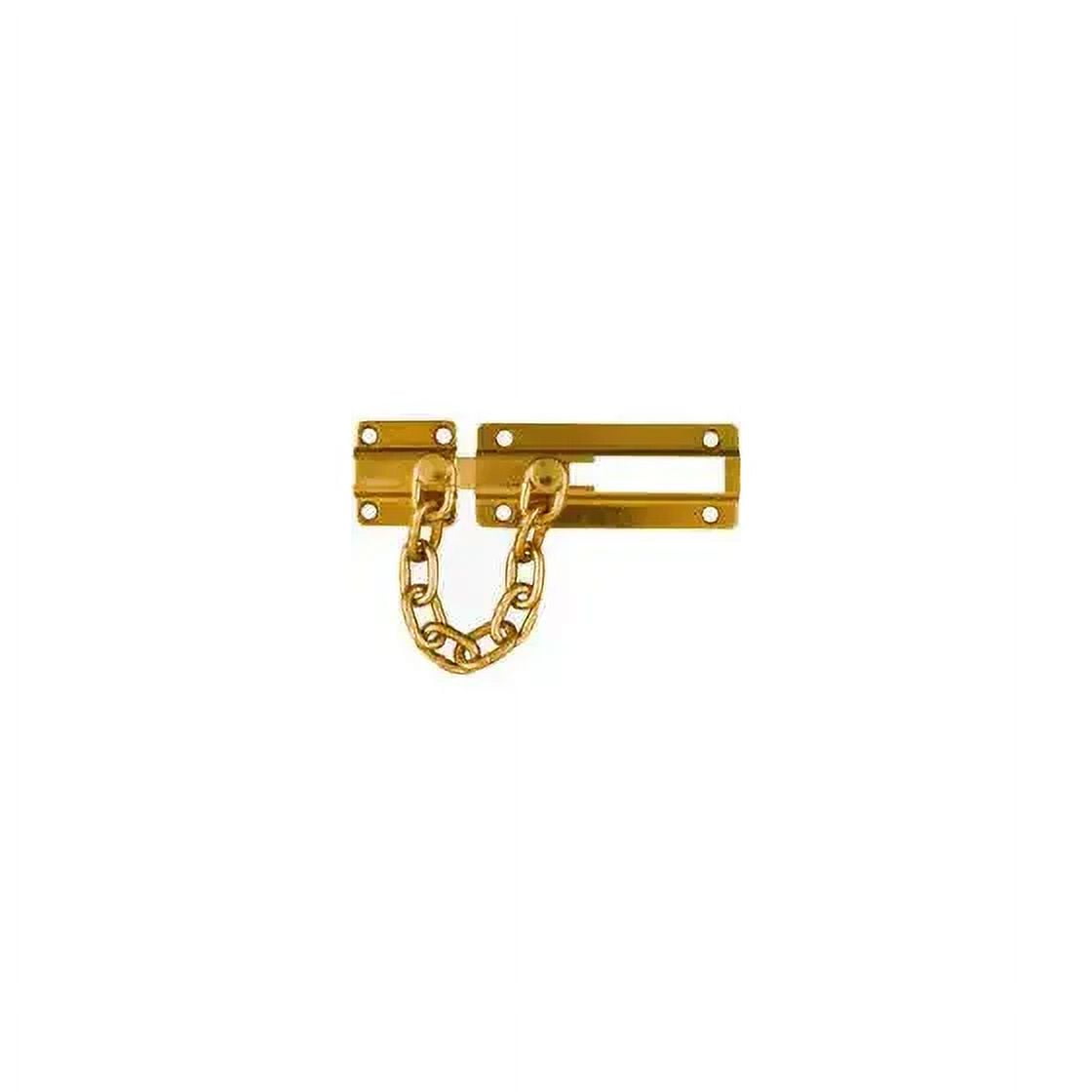 National Hardware N199-703 Dead Bolt And Chain Door Guard Brass Finish ...