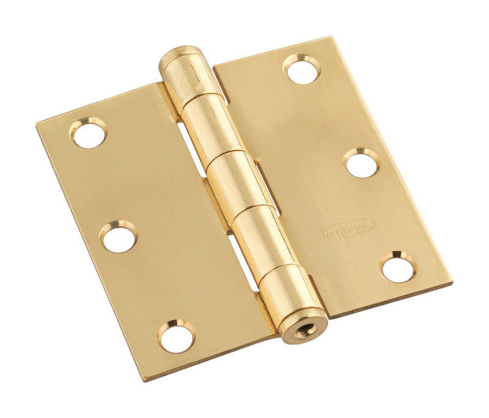 National Hardware N238-238 Door Hinge, Brass, Solid Brass, Through Hole ...