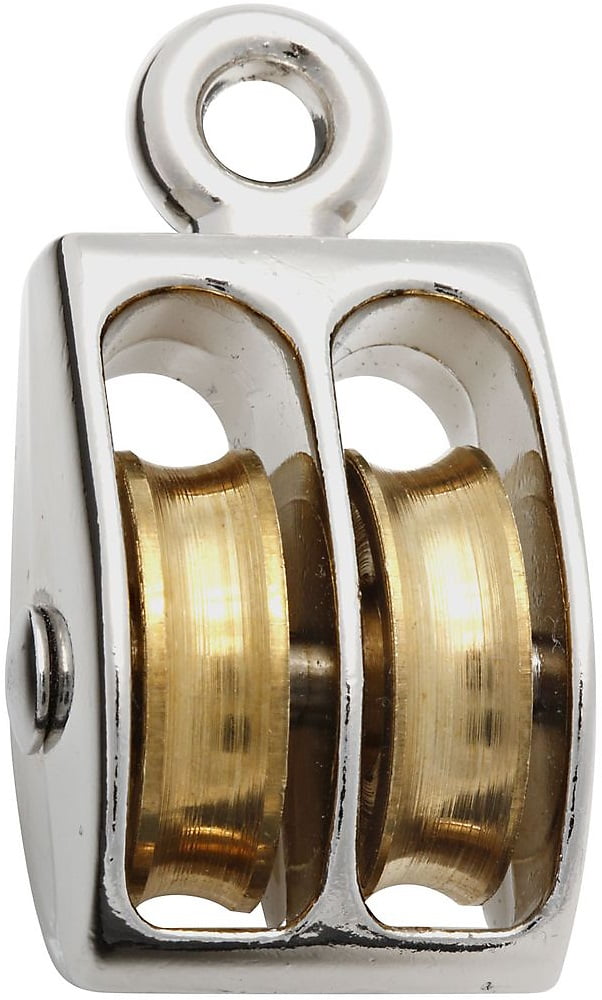 National Hardware N243-600 3204BC Fixed Double Pulley in Nickel ...