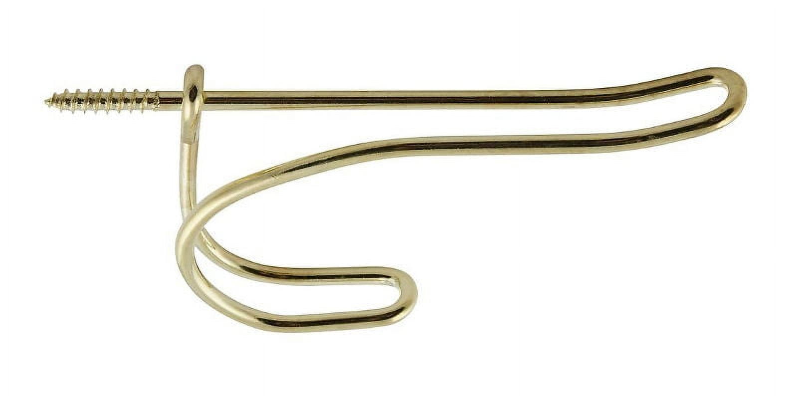 National Hardware N243-725 Wire Coat & Hat Hook, Bright Brass, 2-Pack, Each - Walmart.com