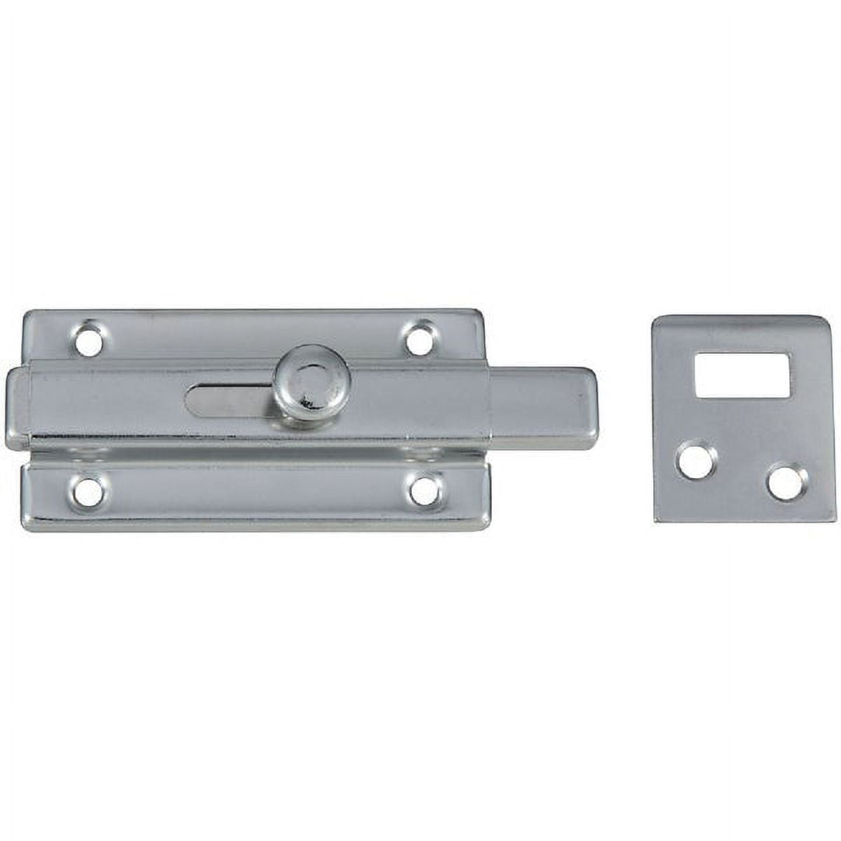 National Hardware Slide Bolt V860 - Chrome Finish Steel - 3", Silver ...
