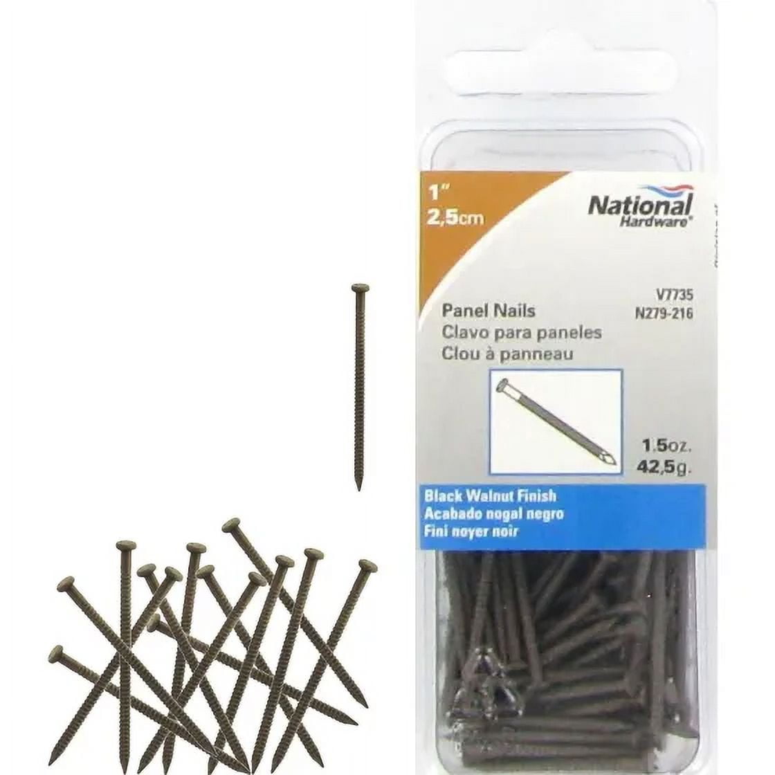 National Hardware N279-216 Panel Nails 1 Inch Black Walnut 1-1/2 Ounce ...