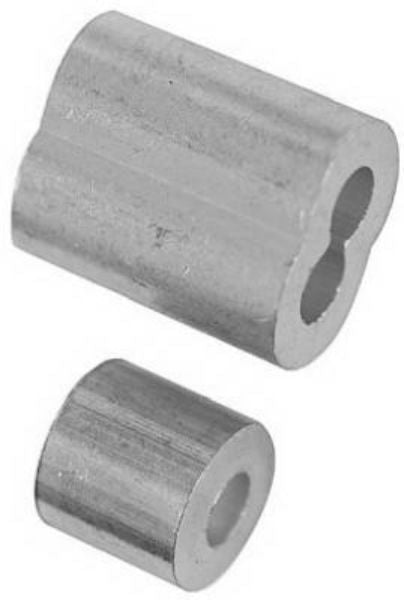 National Hardware N283-853 Ferrules & Stops, 1/8", Aluminum, 2-Pack ...