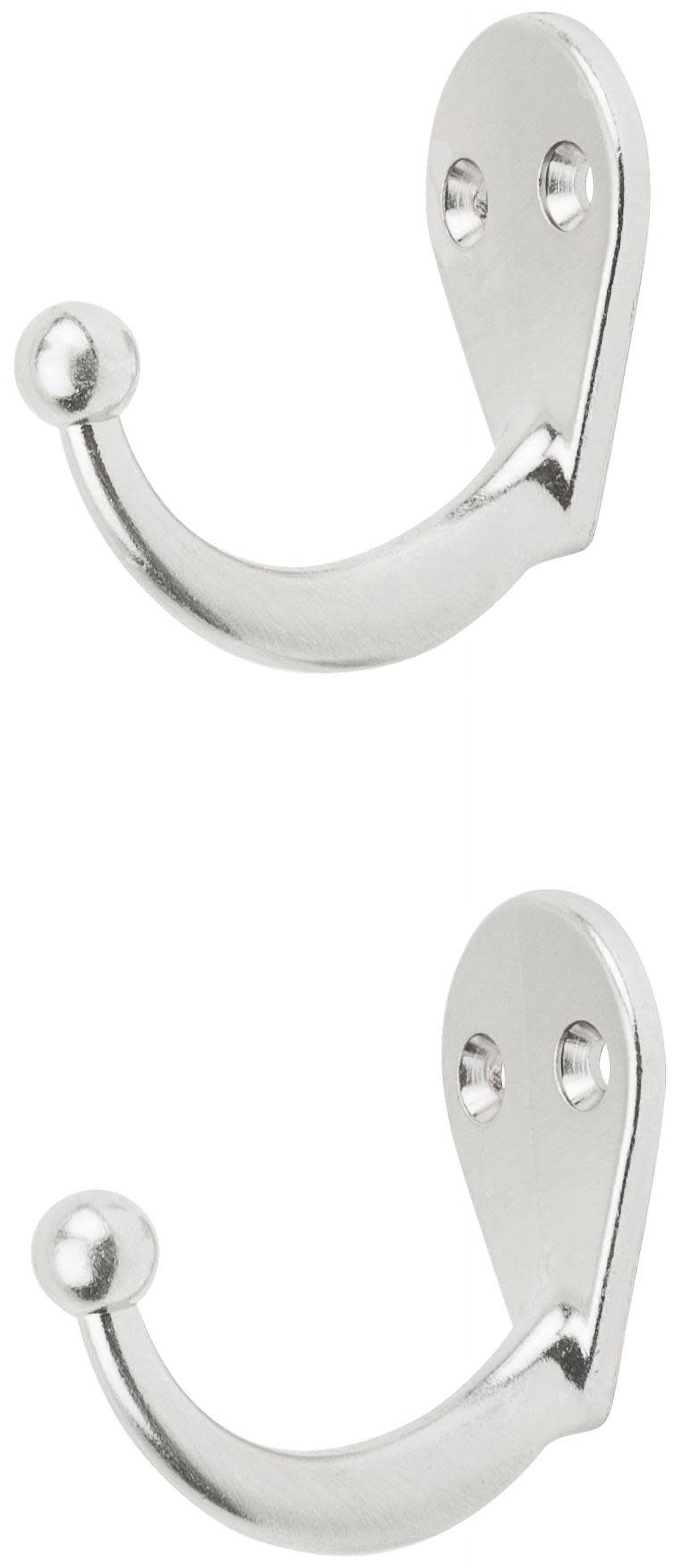 National Hardware Satin Nickel Single Clothes Hook (2-Pack) N325-506 ...