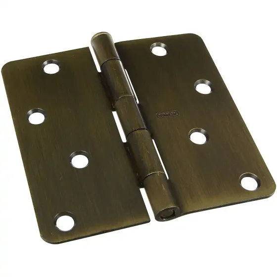 National Hardware N830-174 S849-422 Door Hinge 4 Inch 1/4 Radius Antique Brass, Each - Walmart.com