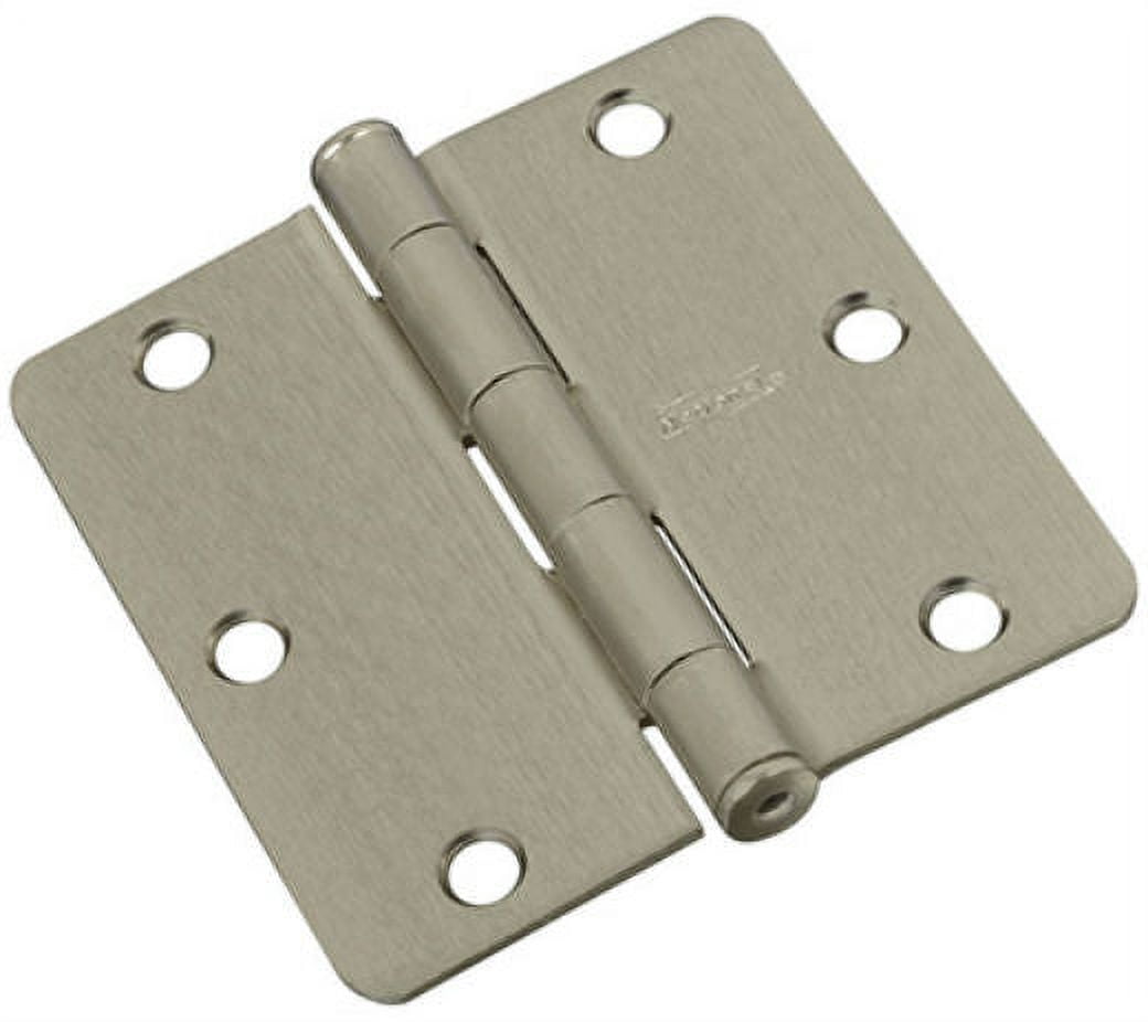 National Hardware N830-327 Door Hinge with 1/4" Round Corner, 3.5", 3 ...