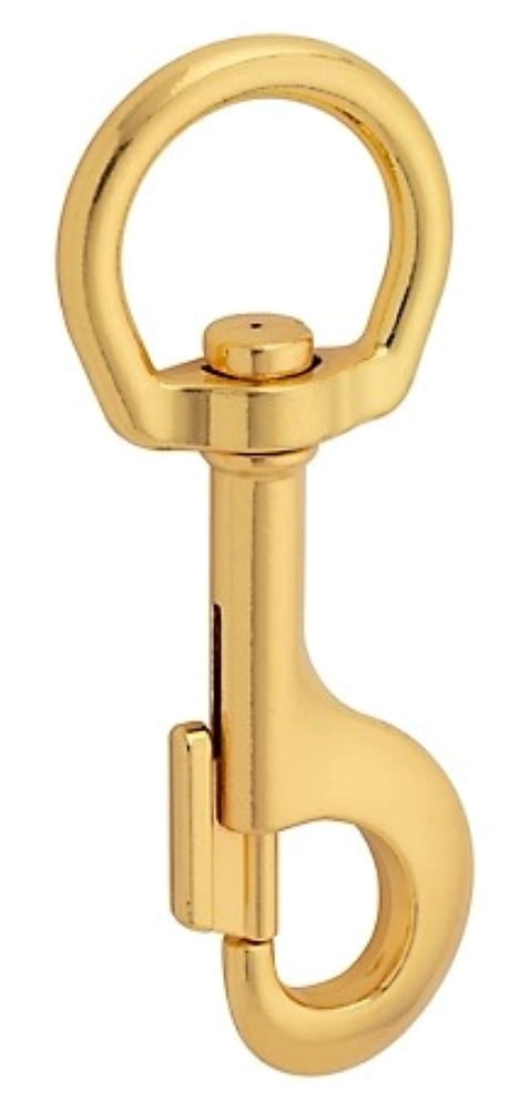 National Hardware N890-004 1-1/4" x 5" Bolt Snap with Swivel Eye, Brass ...