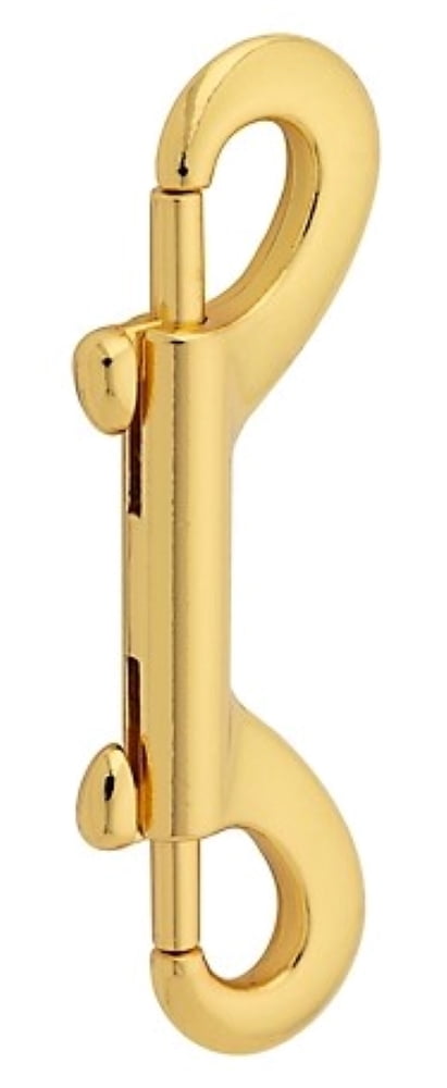 National Hardware N890-013 3-7/16 in. Double Bolt Snap, Brass Plated ...