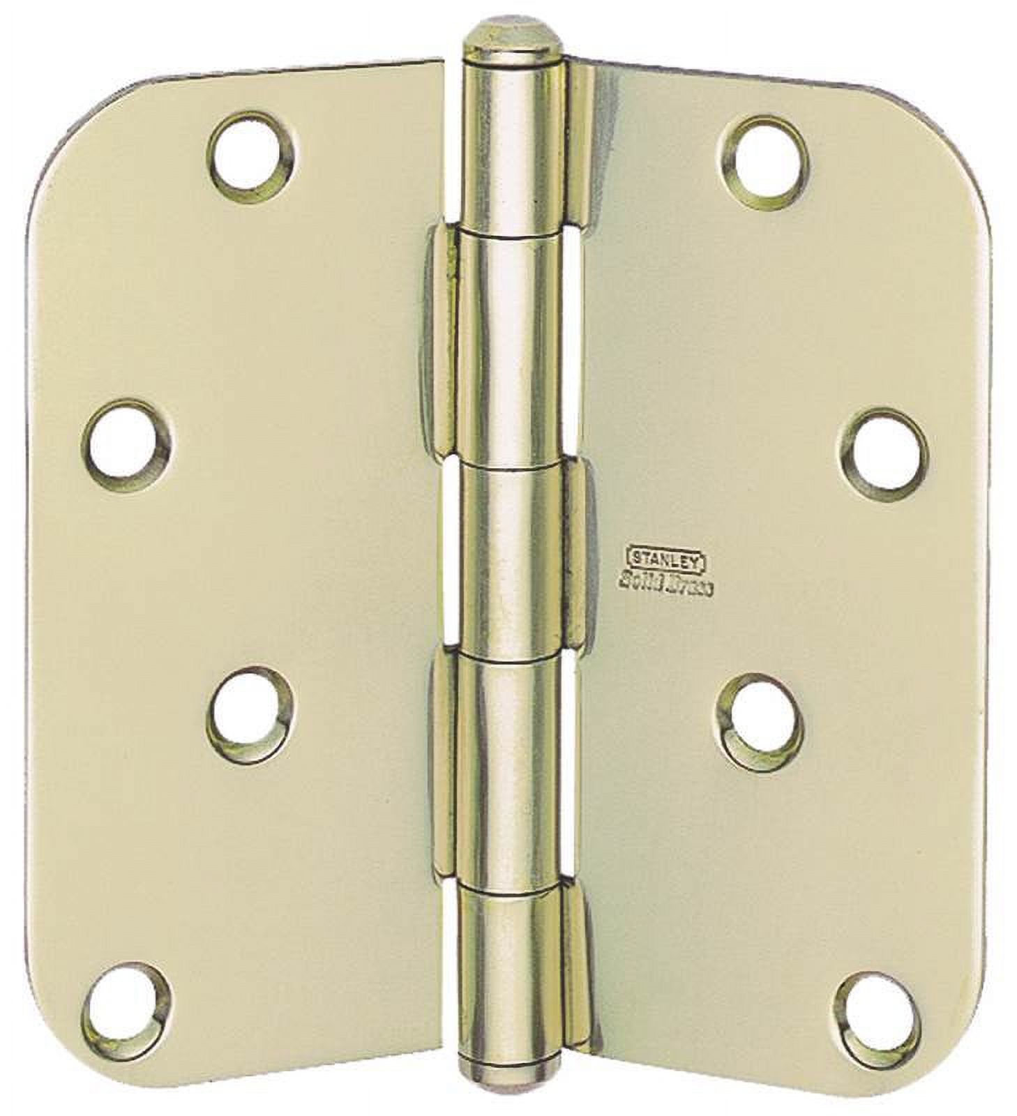 National Hardware S083-400 Stanley Door Hinges 4 Inch 1/4 Radius Satin Brass 2 Pack,Each ...