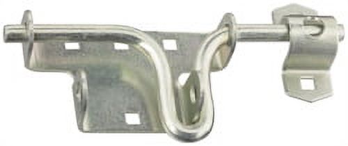 National Hardware V1134 Zinc Plated Sliding Bolt Latch, Steel Rod Bar ...