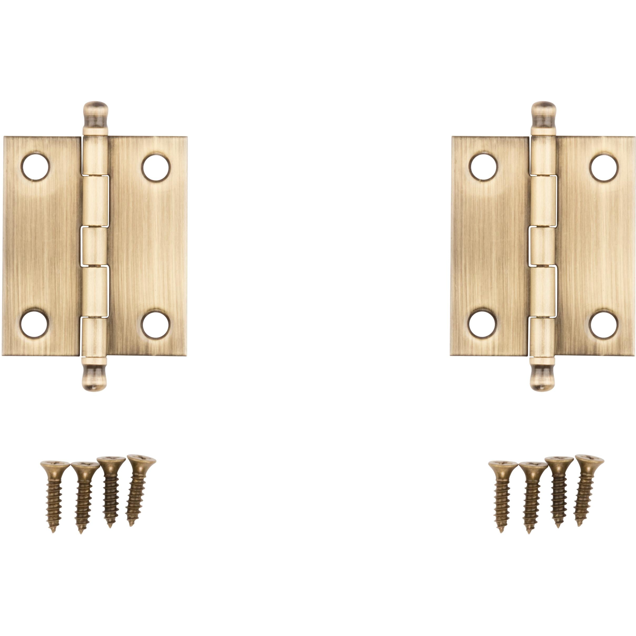 National Hardware - V1806 1-1/2" x 1-1/4" Ball Tip Hinge 2/pk - Antique ...