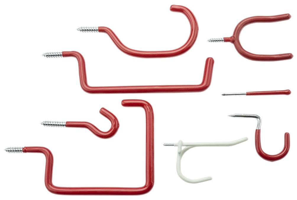 National Hardware N112-034 Assorted Hanging Hooks, Red Vinyl Over Steel ...