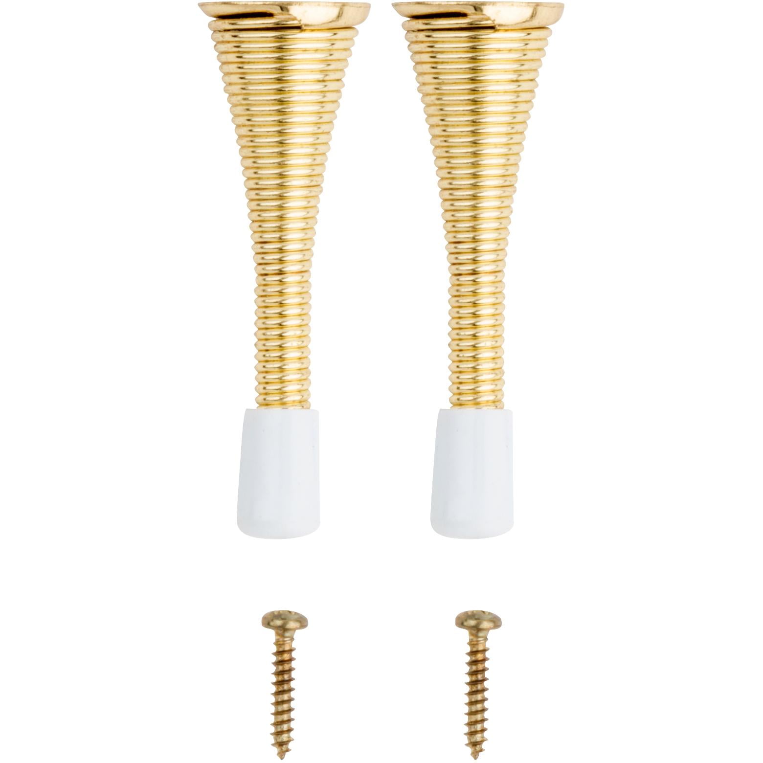 National Hardware - V232 3" Spring Door Stop 2/pk - Polished Brass ...