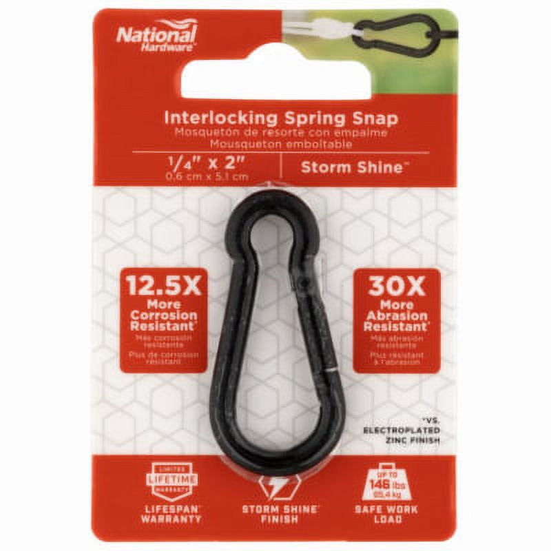 National Hardware's 1/4" Interlocking Spring Snap is designed for lift ...