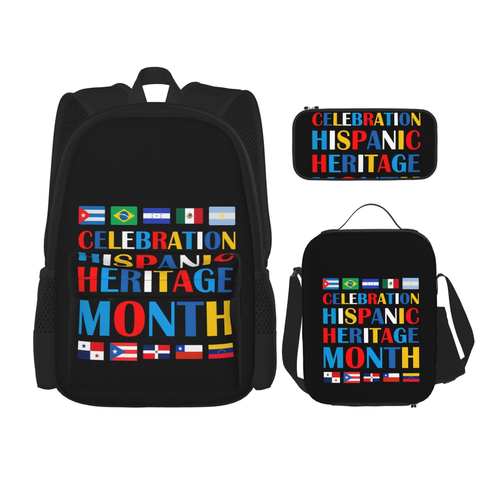 National Hispanic Heritage Month Backpack Sets 3 Pcs Backpack With ...