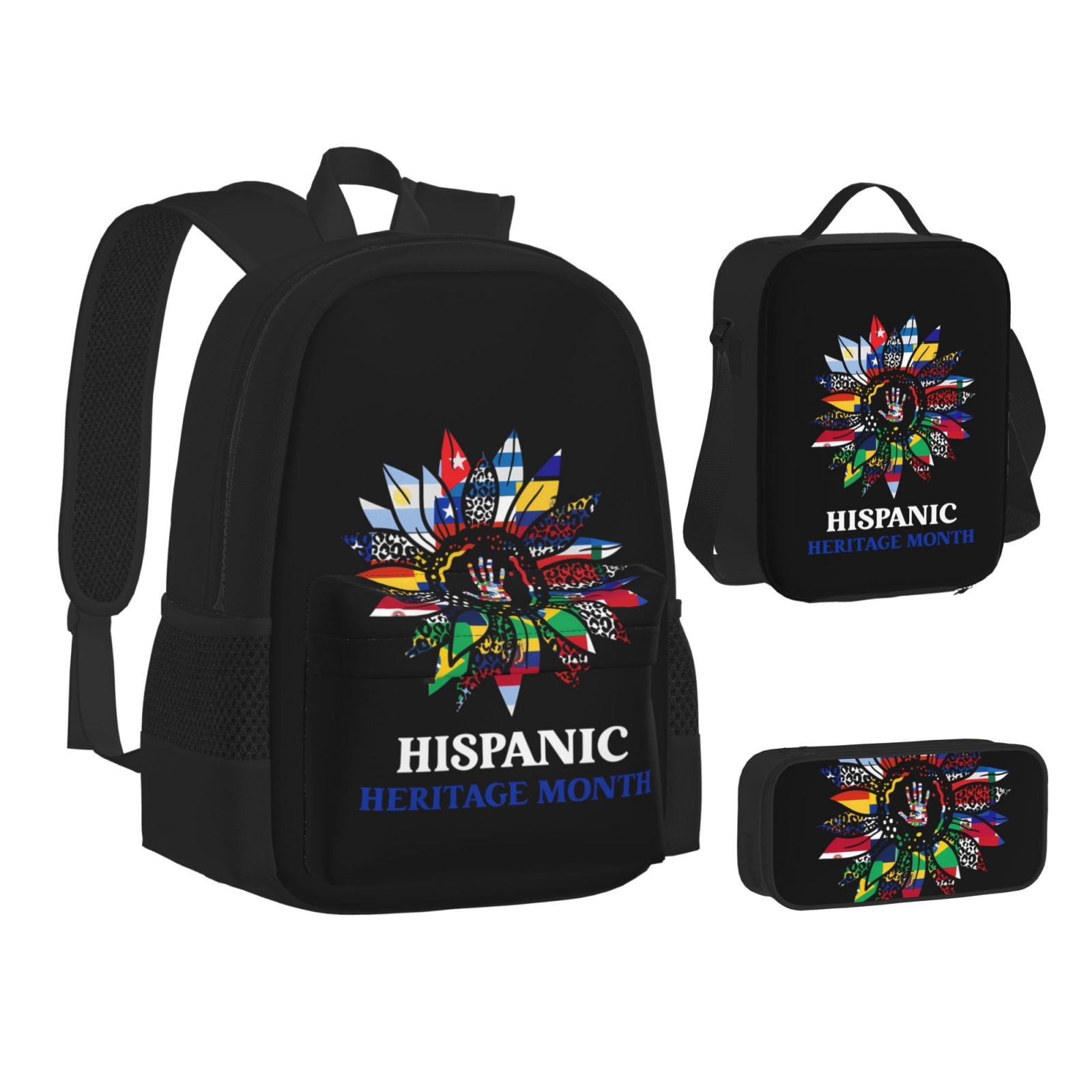 National Hispanic Heritage Month Backpack Sets 3 Pcs Backpack With ...