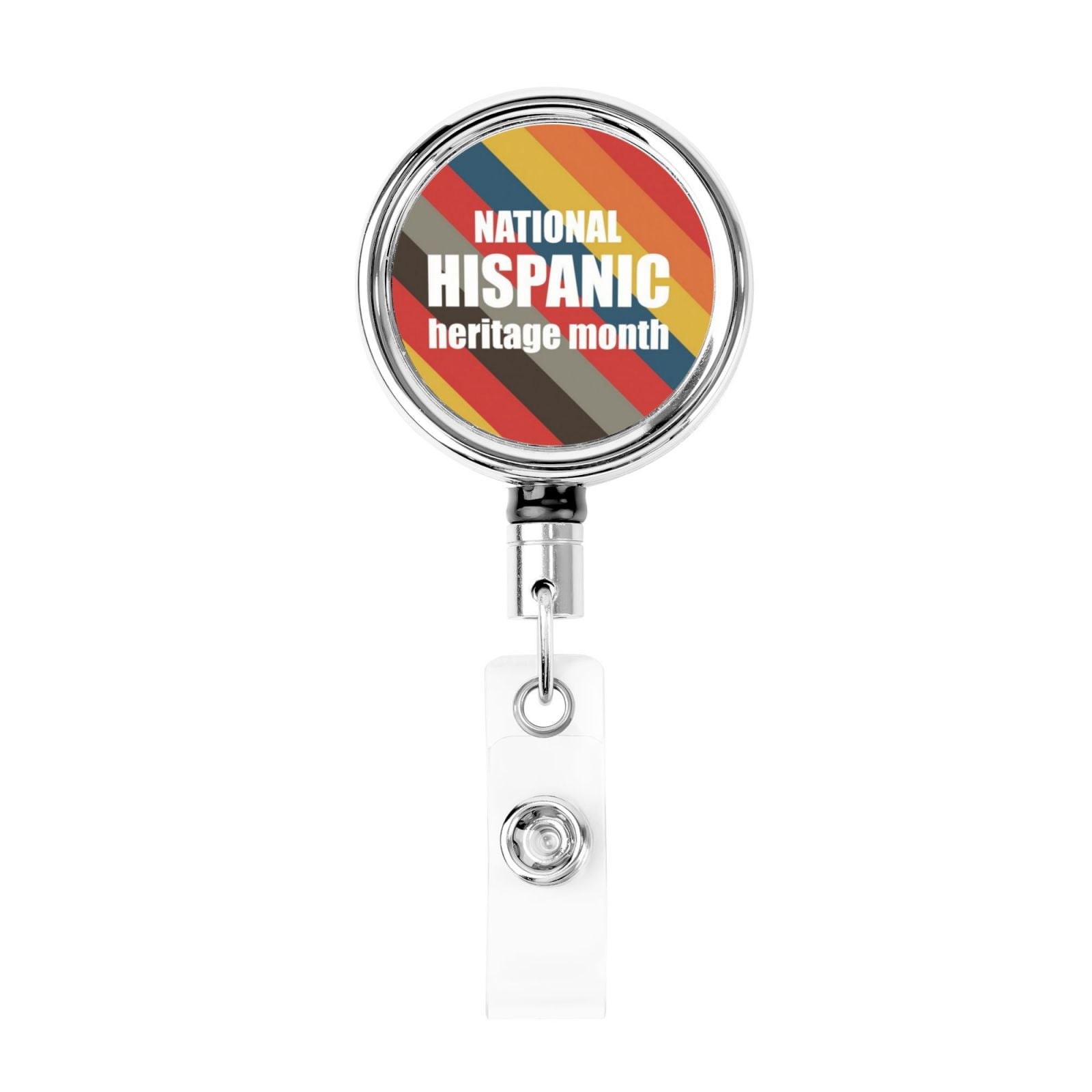 National Hispanic Heritage Month Badge Reel Retractable Badge Holder ID ...