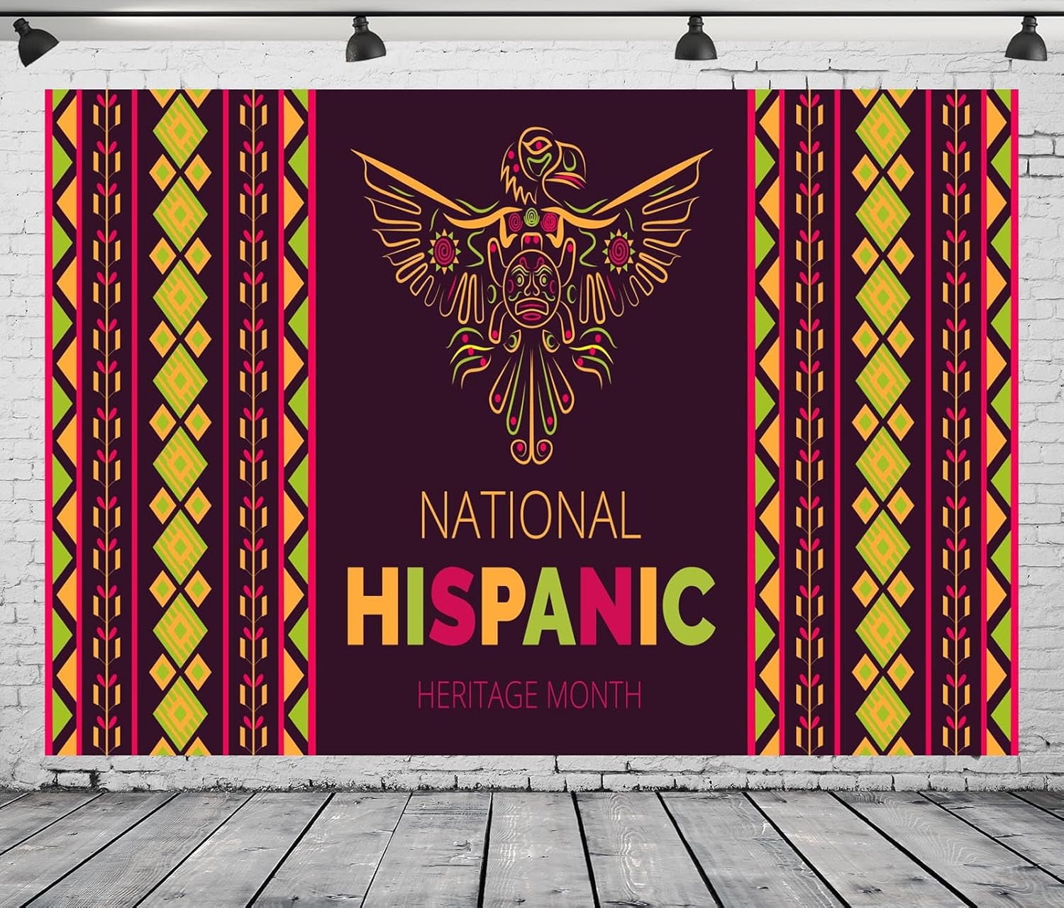 National Hispanic Heritage Month Festival Backdrop Fabric Latino ...