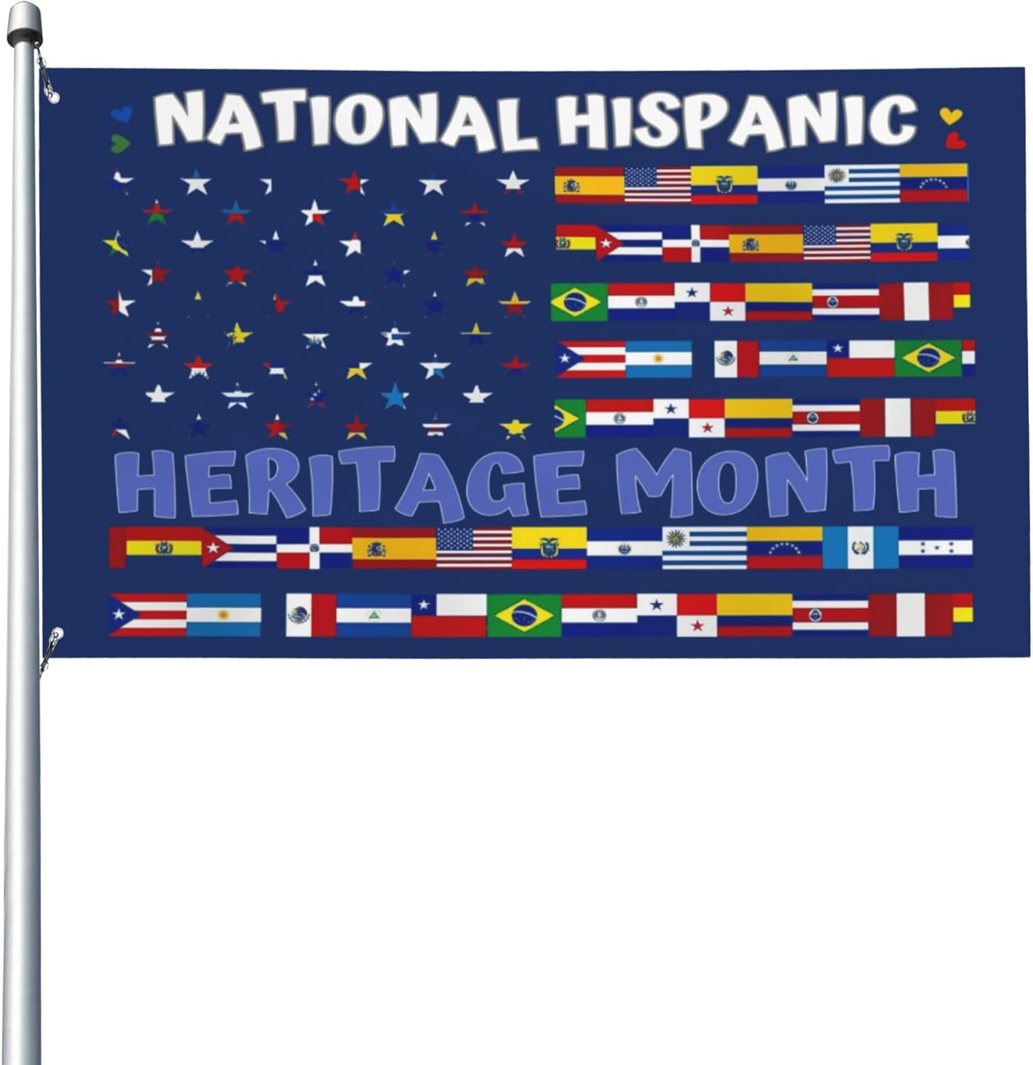 National Hispanic Heritage Month Flag 3x5 Celebrate Hispanic Heritage ...