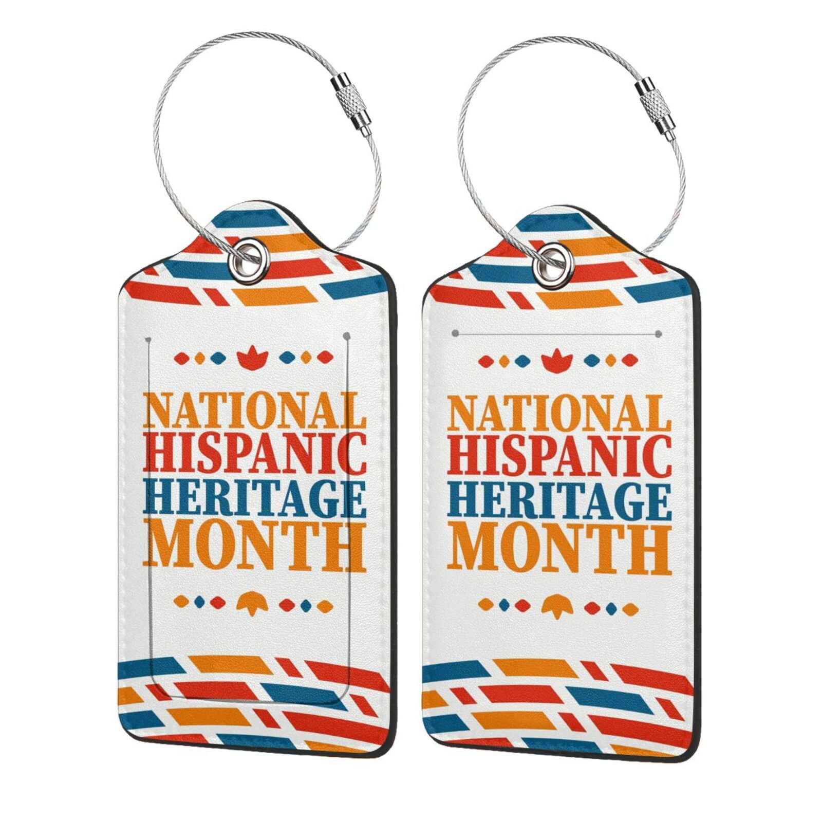 National Hispanic Heritage Month Luggage Tags for Suitcase PU Privacy ...