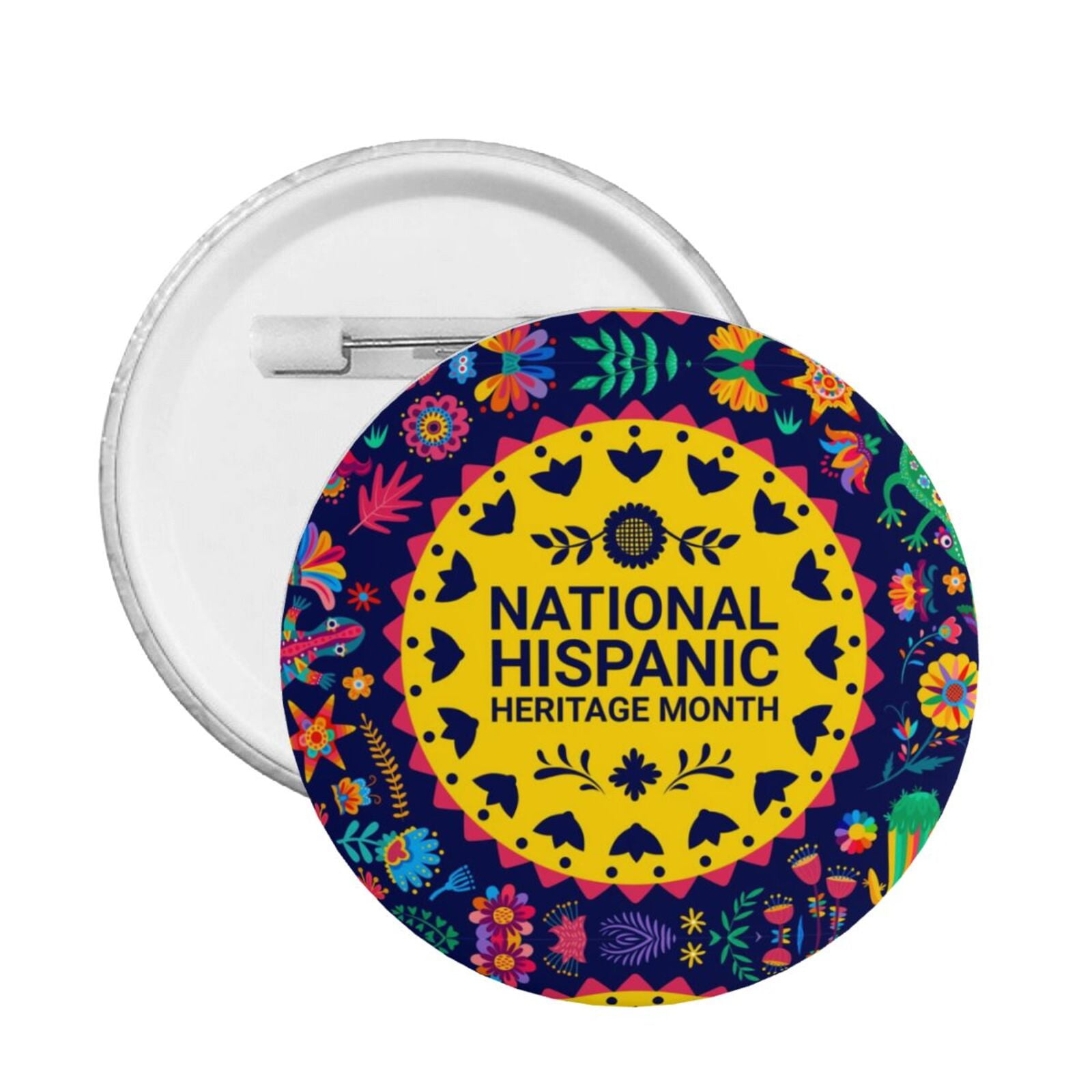 National Hispanic Heritage Month Mes De La Herencia Hispana Pin Button ...