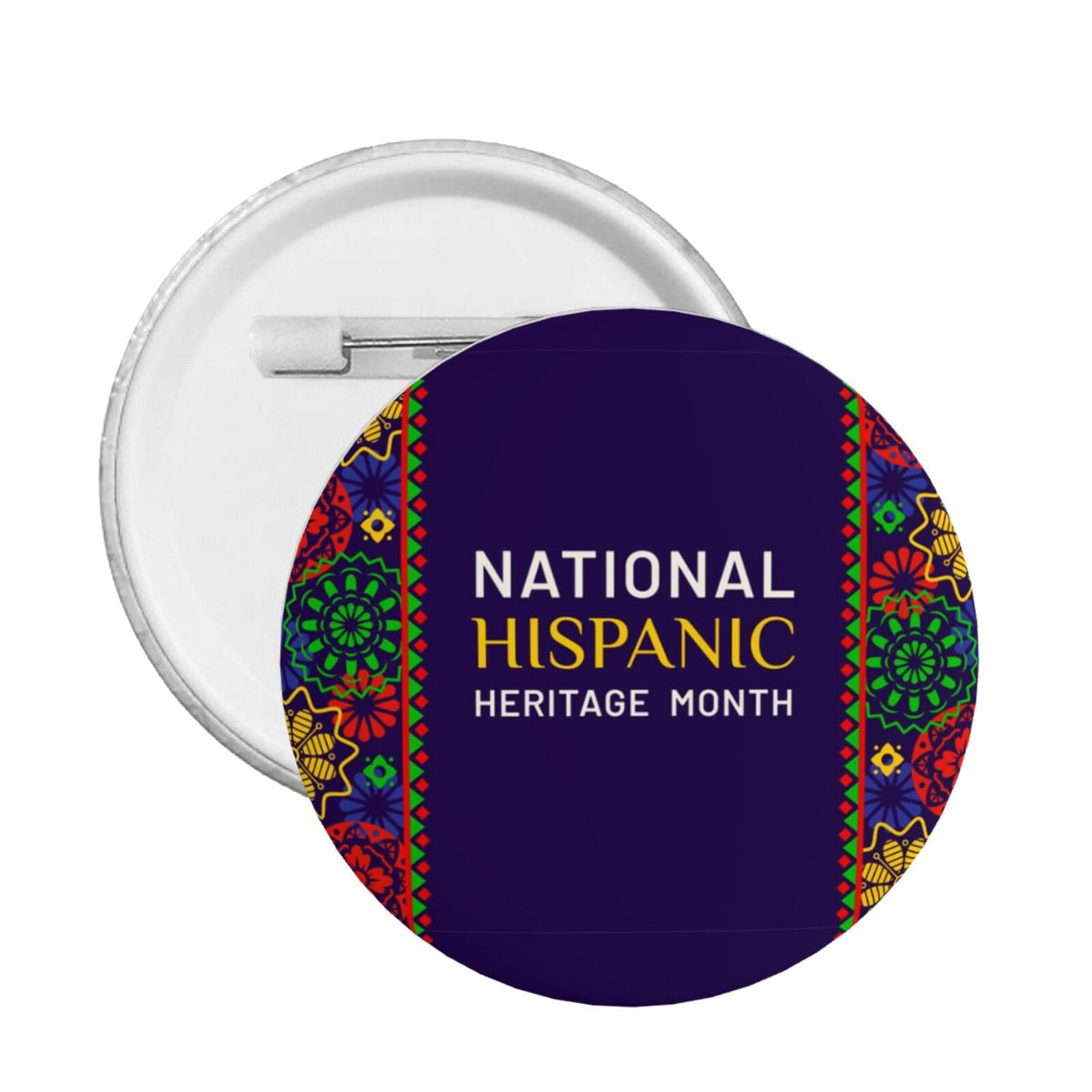 National Hispanic Heritage Month Mes De La Herencia Hispana Pin Button ...