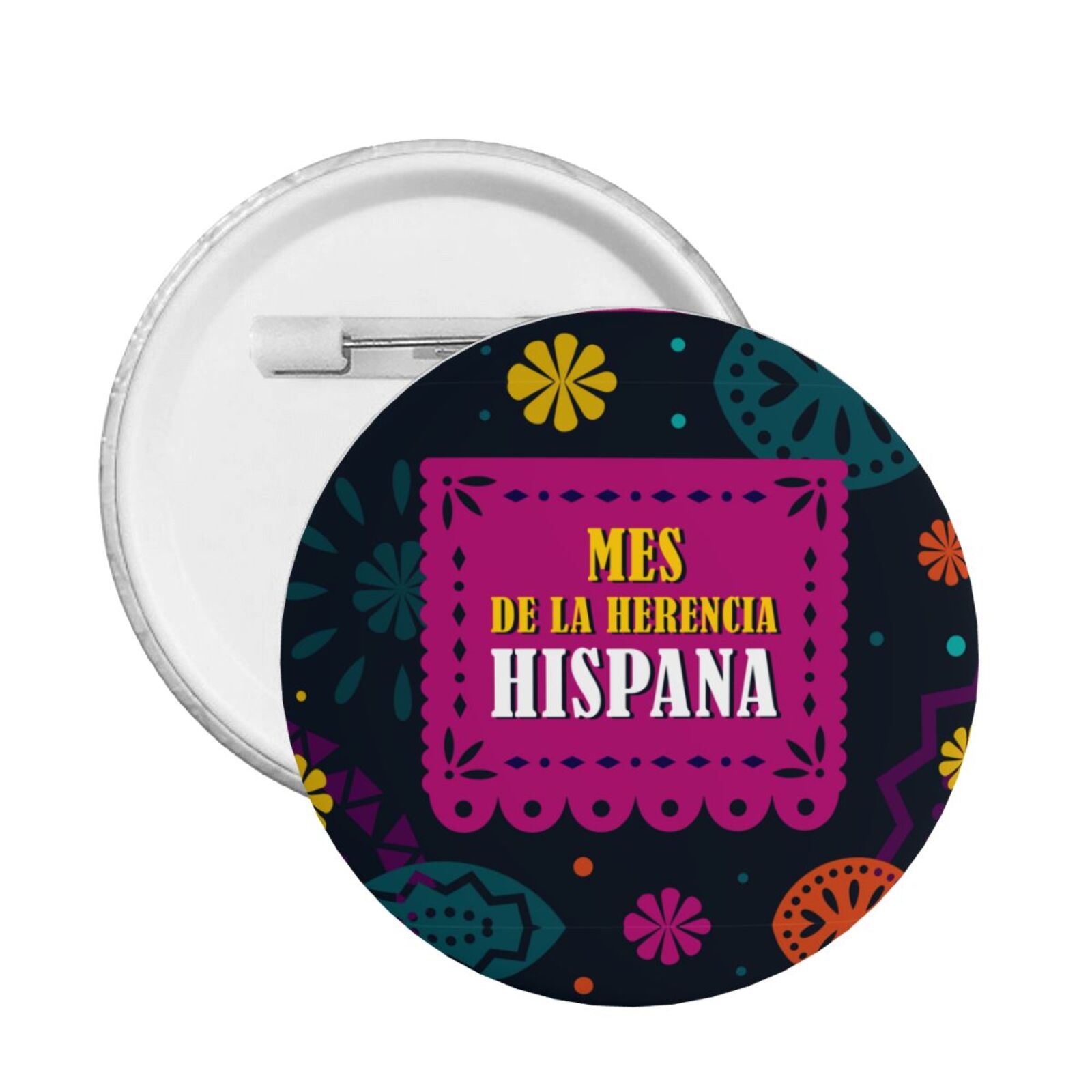 National Hispanic Heritage Month Mes De La Herencia Hispana Pin Button ...