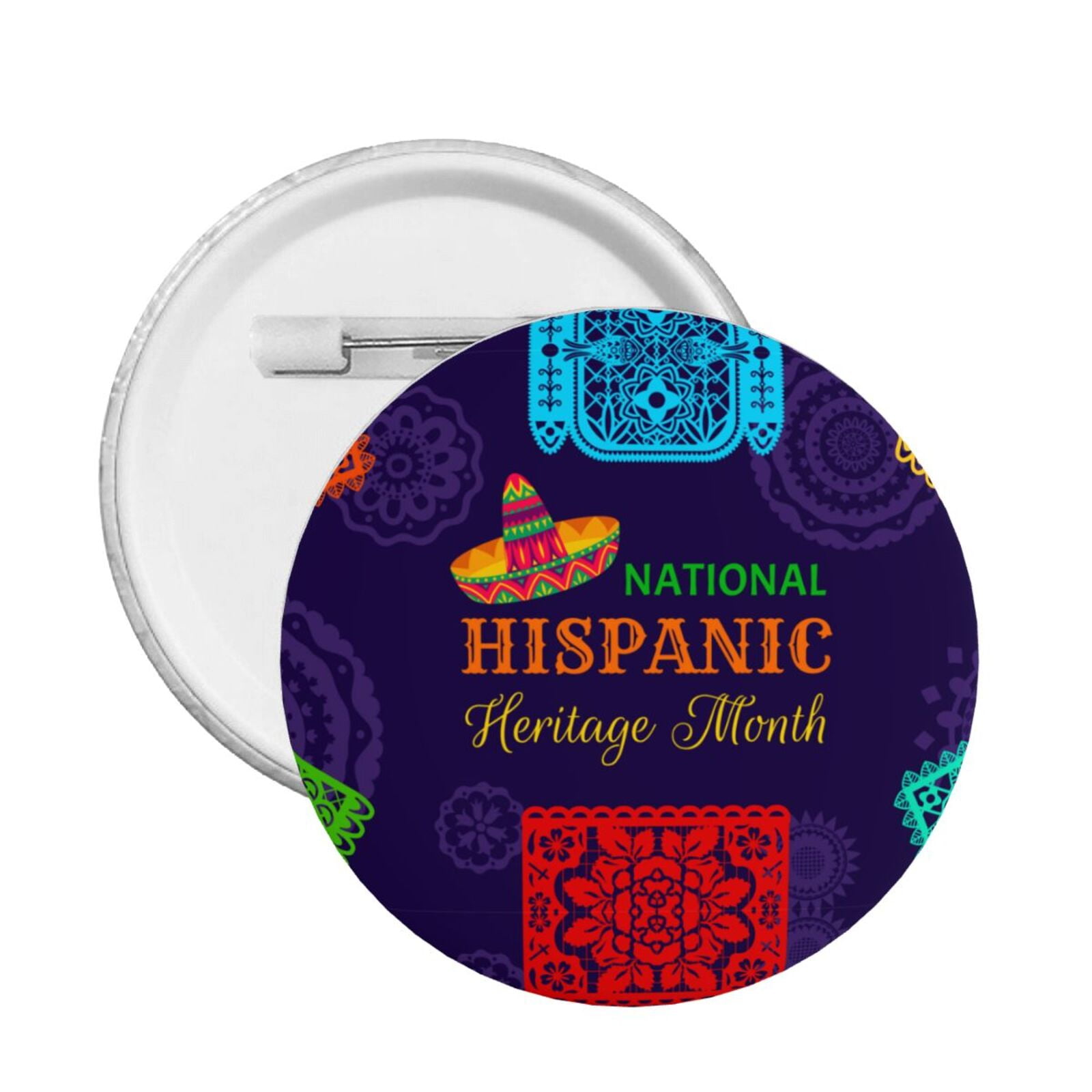 National Hispanic Heritage Month Mes De La Herencia Hispana Pin Button ...