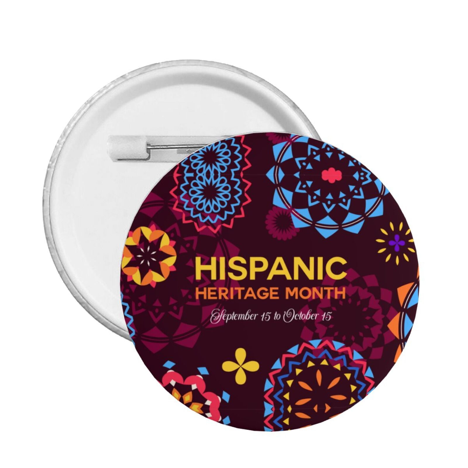 National Hispanic Heritage Month Mes De La Herencia Hispana Pin Button ...