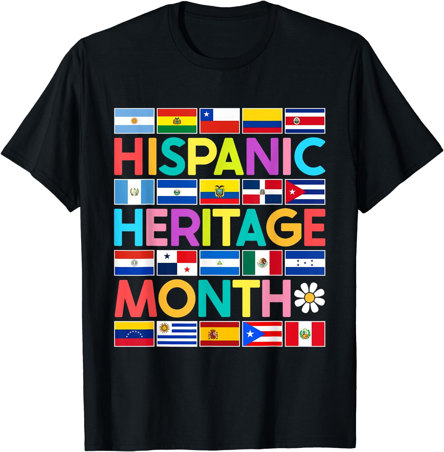 National Hispanic Heritage Month Mes de la Herencia Hispana T-Shirt ...