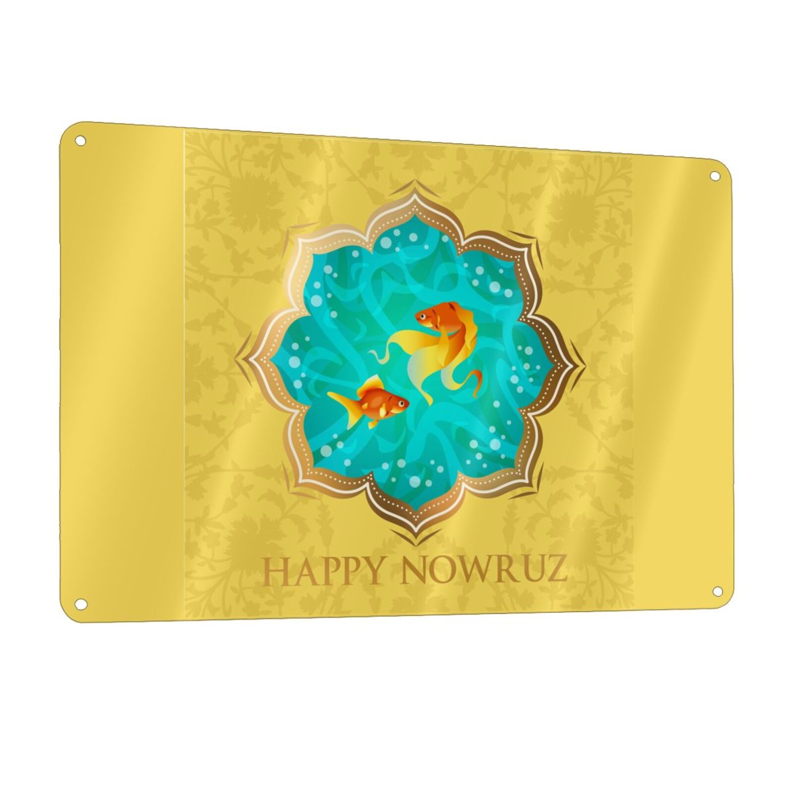 Happy Nowruz Sign 12x8in Indoor Outdoor Metal Information For Road ...