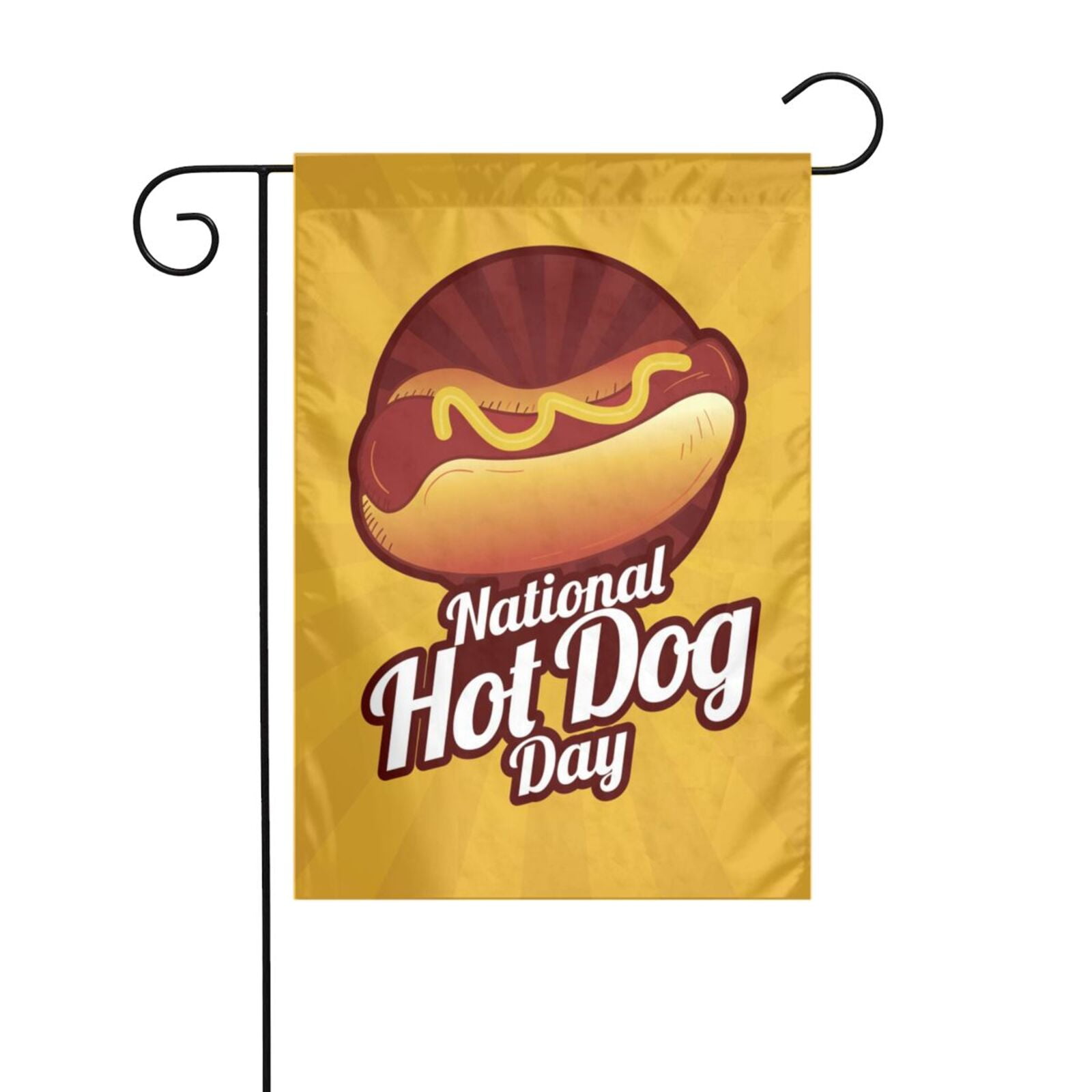 National Hot Dog Day Garden Flag Double Sided Yard Banner Flags 12*18 ...