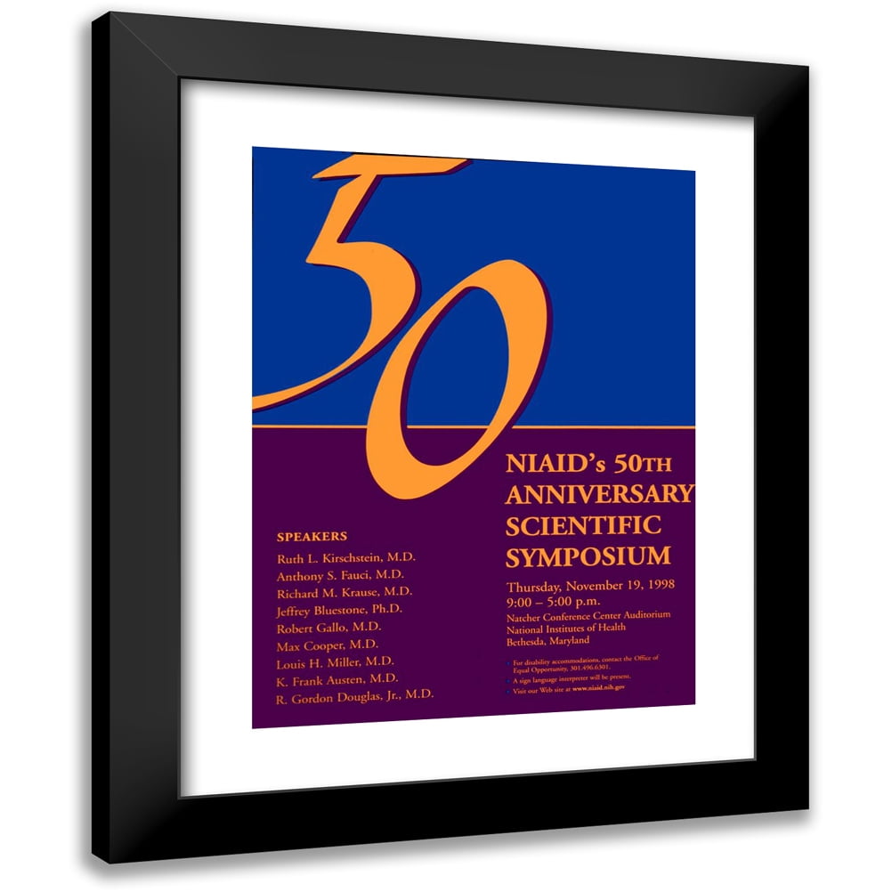 National Institutes of Health 11x14 Black Modern Framed Museum Art ...