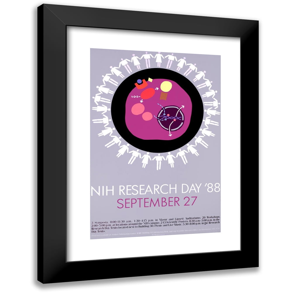 National Institutes of Health 11x14 Black Modern Framed Museum Art ...