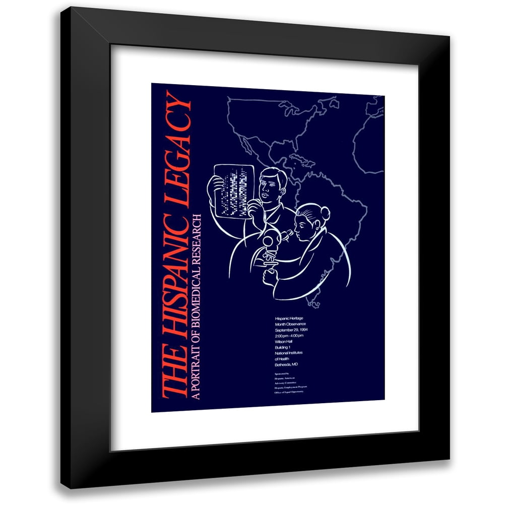 National Institutes of Health 11x14 Black Modern Framed Museum Art ...