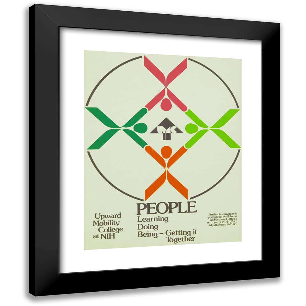 National Institutes of Health 12x14 Black Modern Framed Museum Art ...