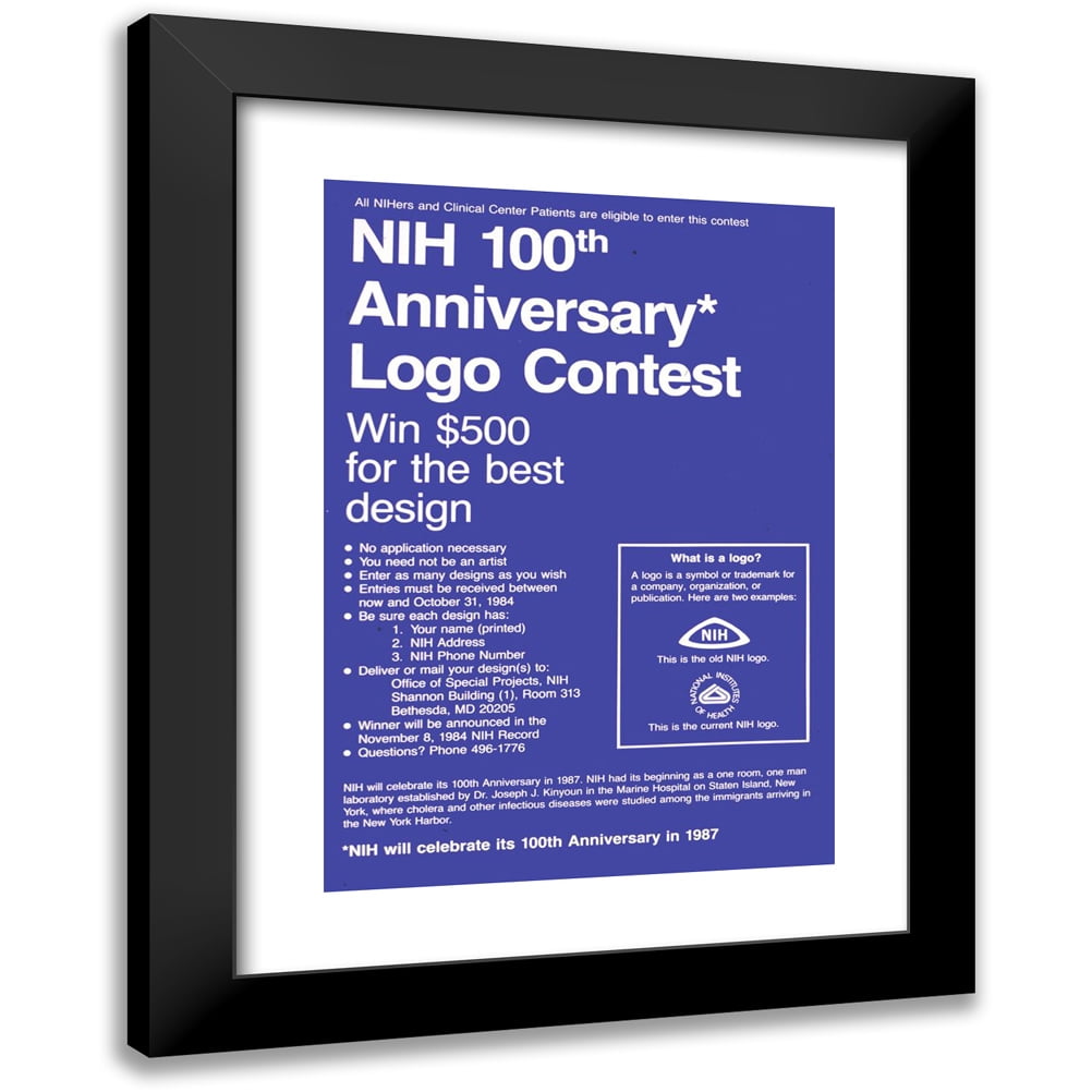 National Institutes of Health 18x24 Black Modern Framed Museum Art ...