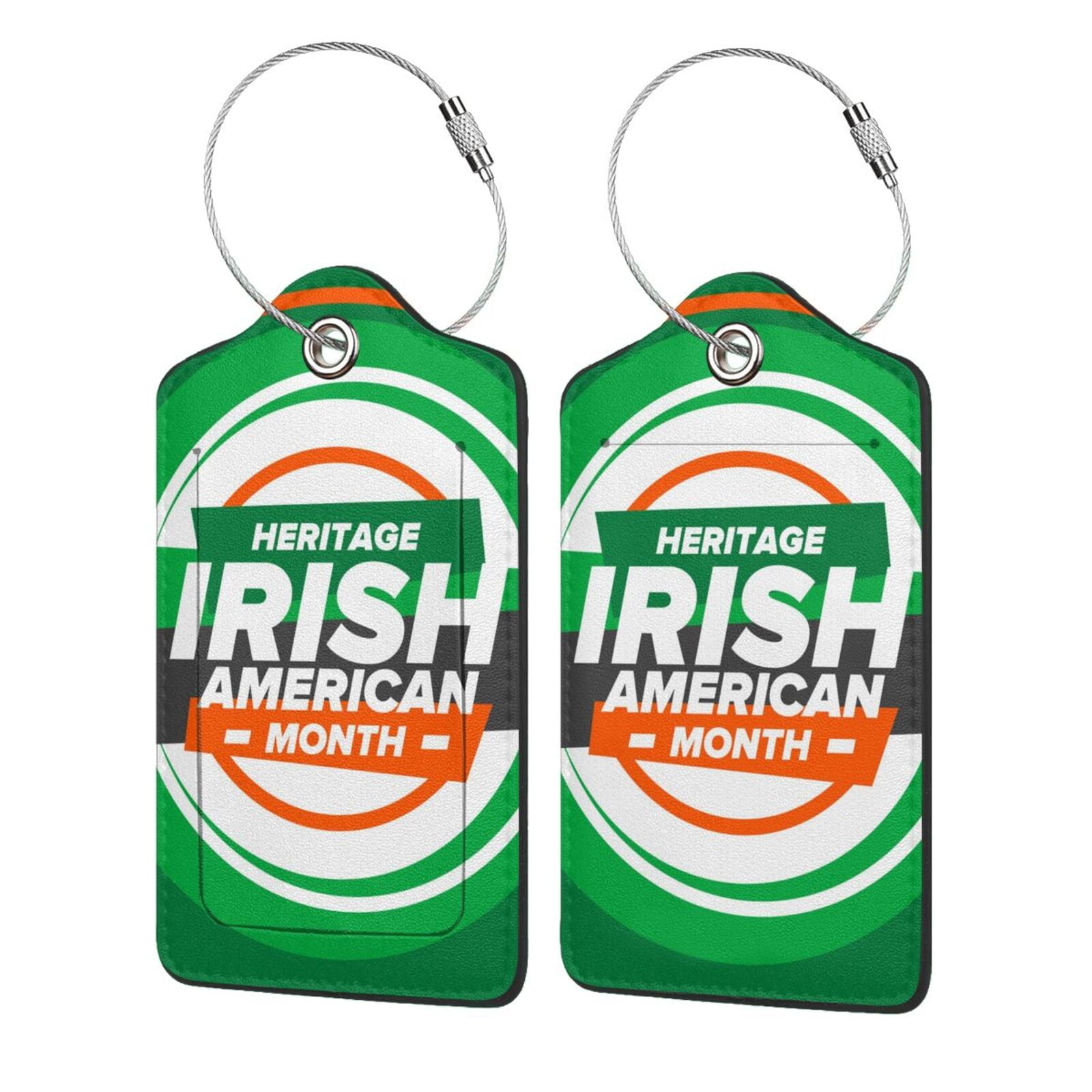 National Irish-American Heritage Month Luggage Tags for Suitcase PU ...
