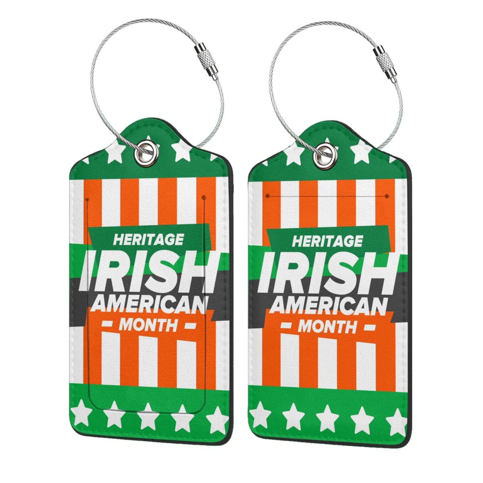 National Irish-American Heritage Month Luggage Tags for Suitcase PU ...
