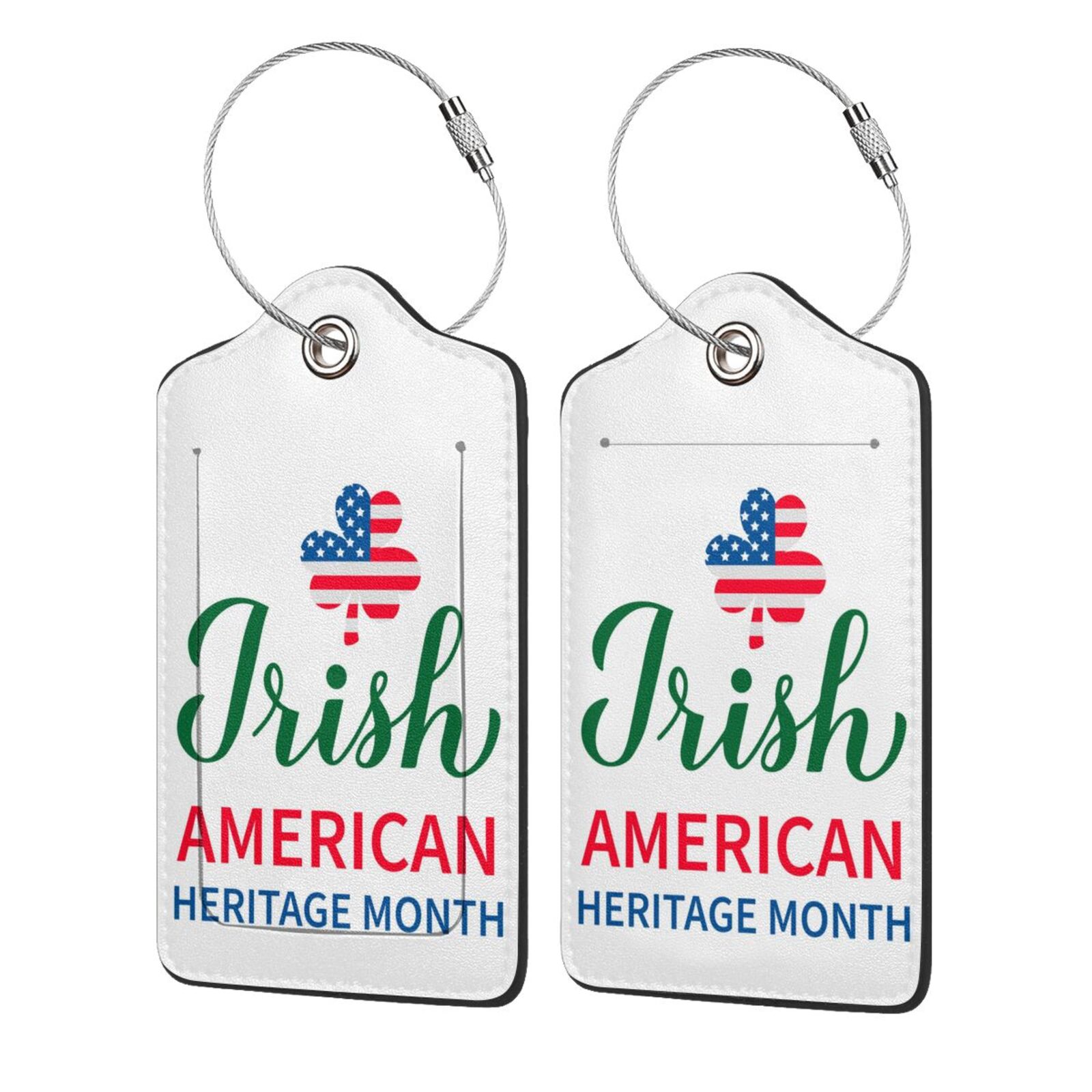 National Irish-American Heritage Month Luggage Tags for Suitcase PU ...