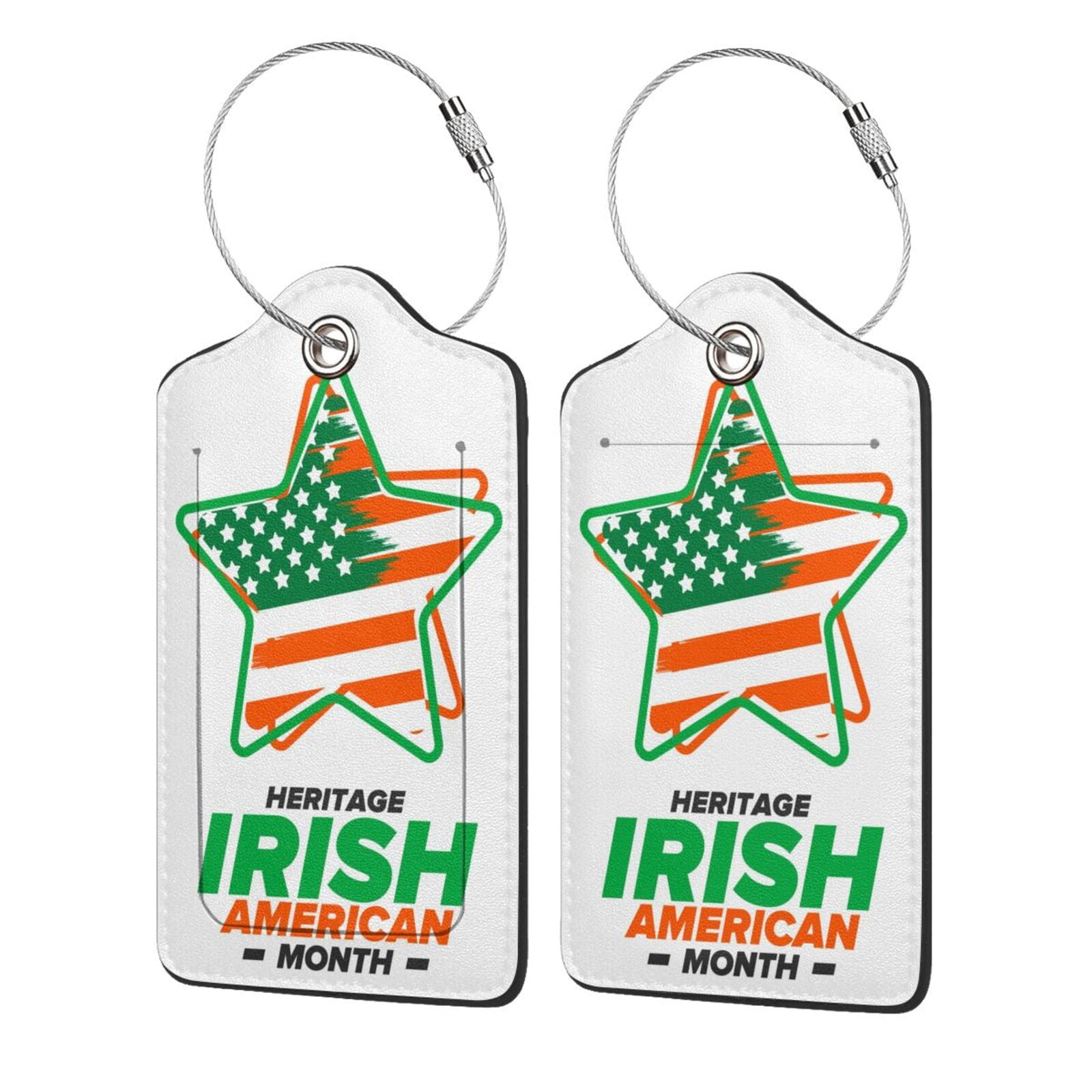 National Irish-American Heritage Month Luggage Tags for Suitcase PU ...
