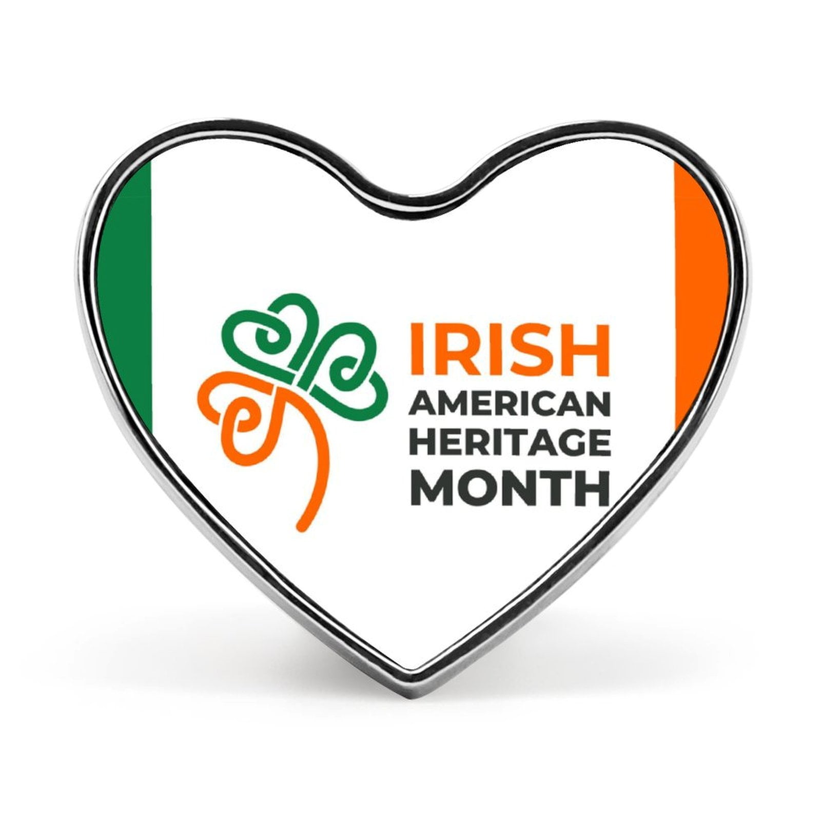 National Irish-American Heritage Month Pins Heart Buttons Enamel Badges ...