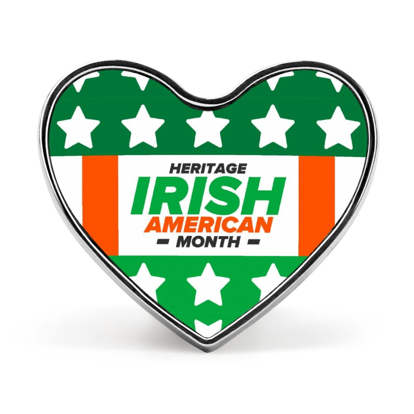 National Irish-American Heritage Month Pins Heart Buttons Enamel Badges ...
