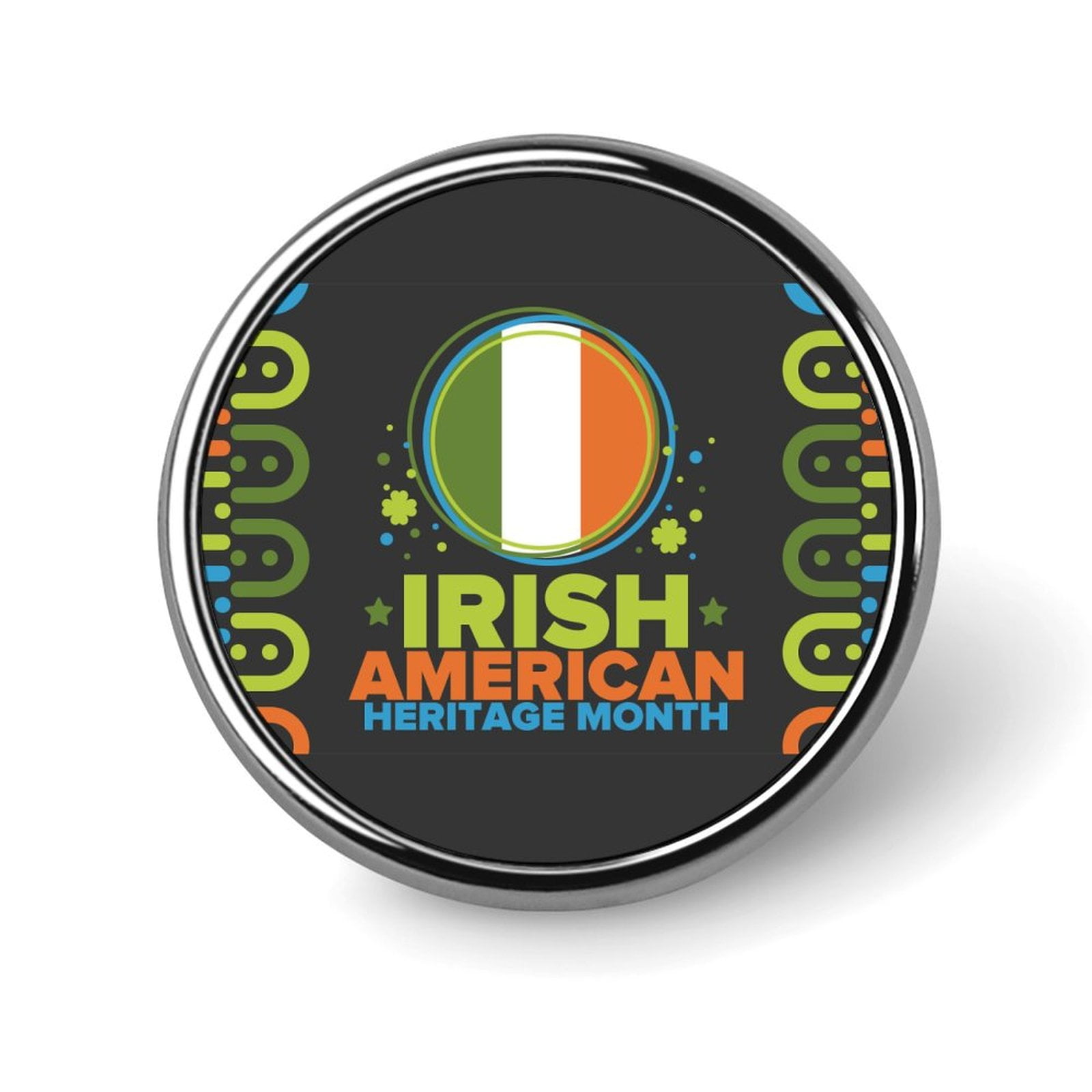 National Irish-American Heritage Month Pins Round Buttons Enamel Badge ...
