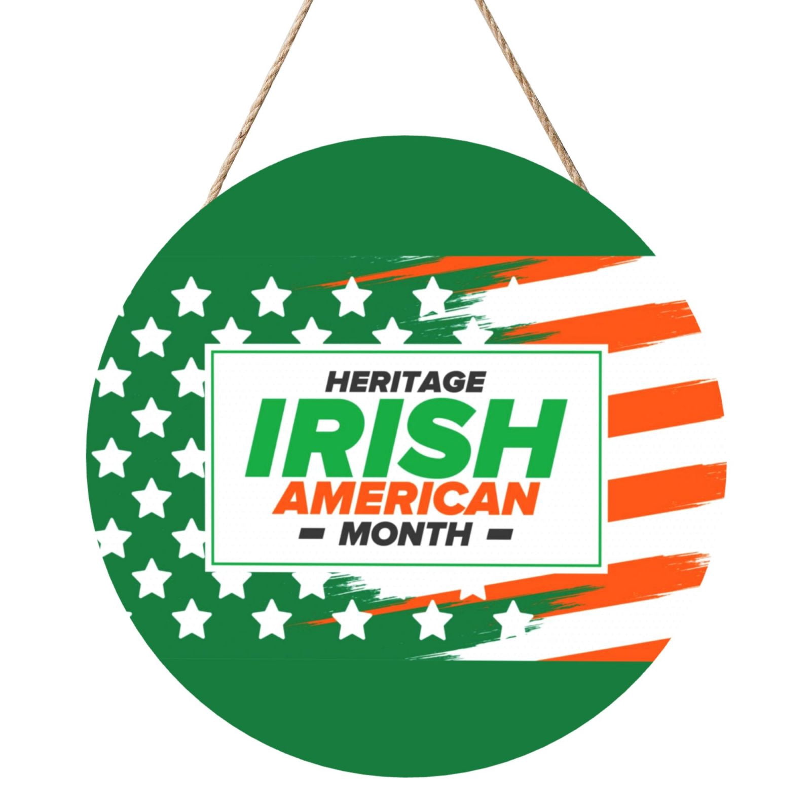 National Irish-American Heritage Month Wooden Hanging Sign Ornament ...