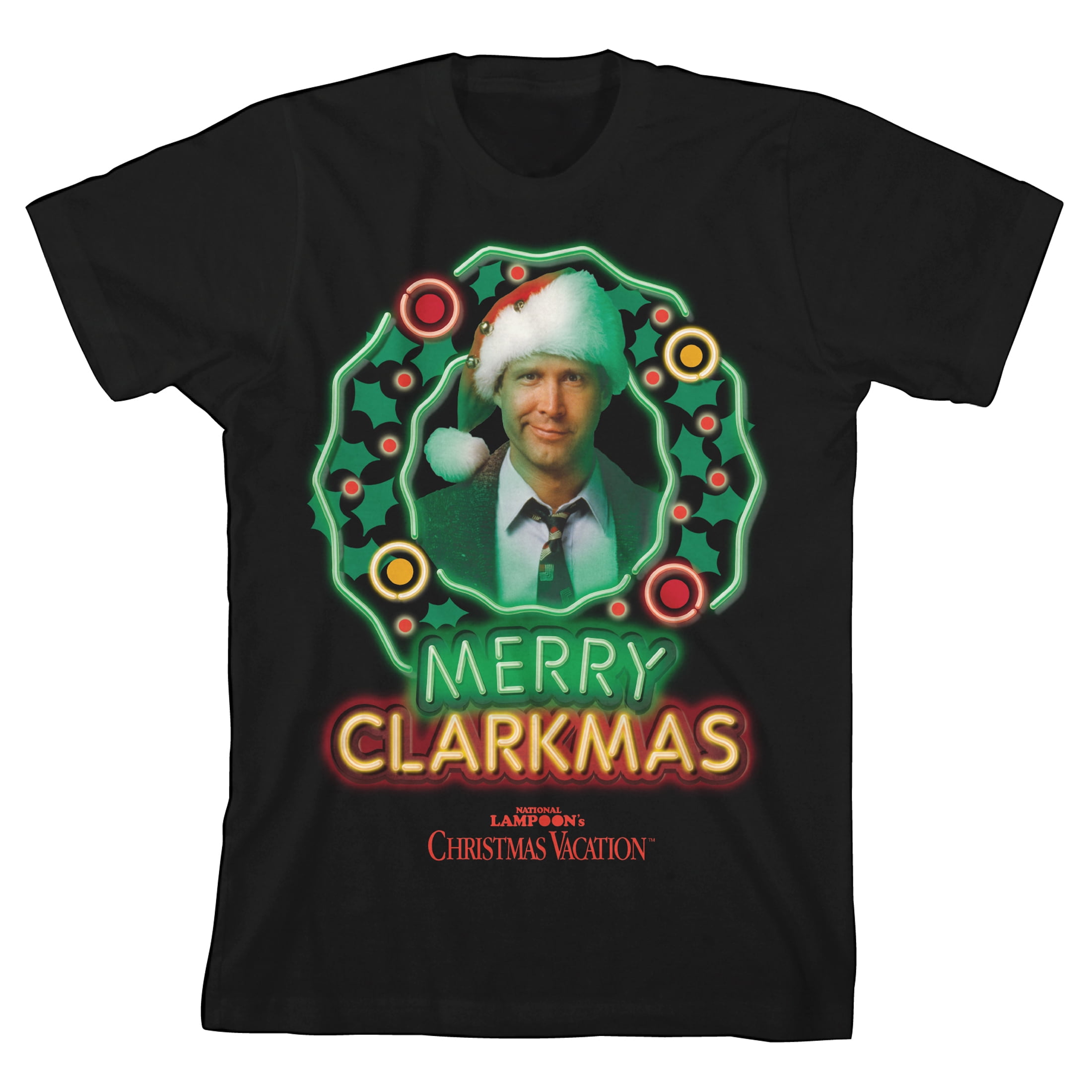 National Lampoon's Christmas Vacation Merry Clarkmas Neon Wreath Youth ...