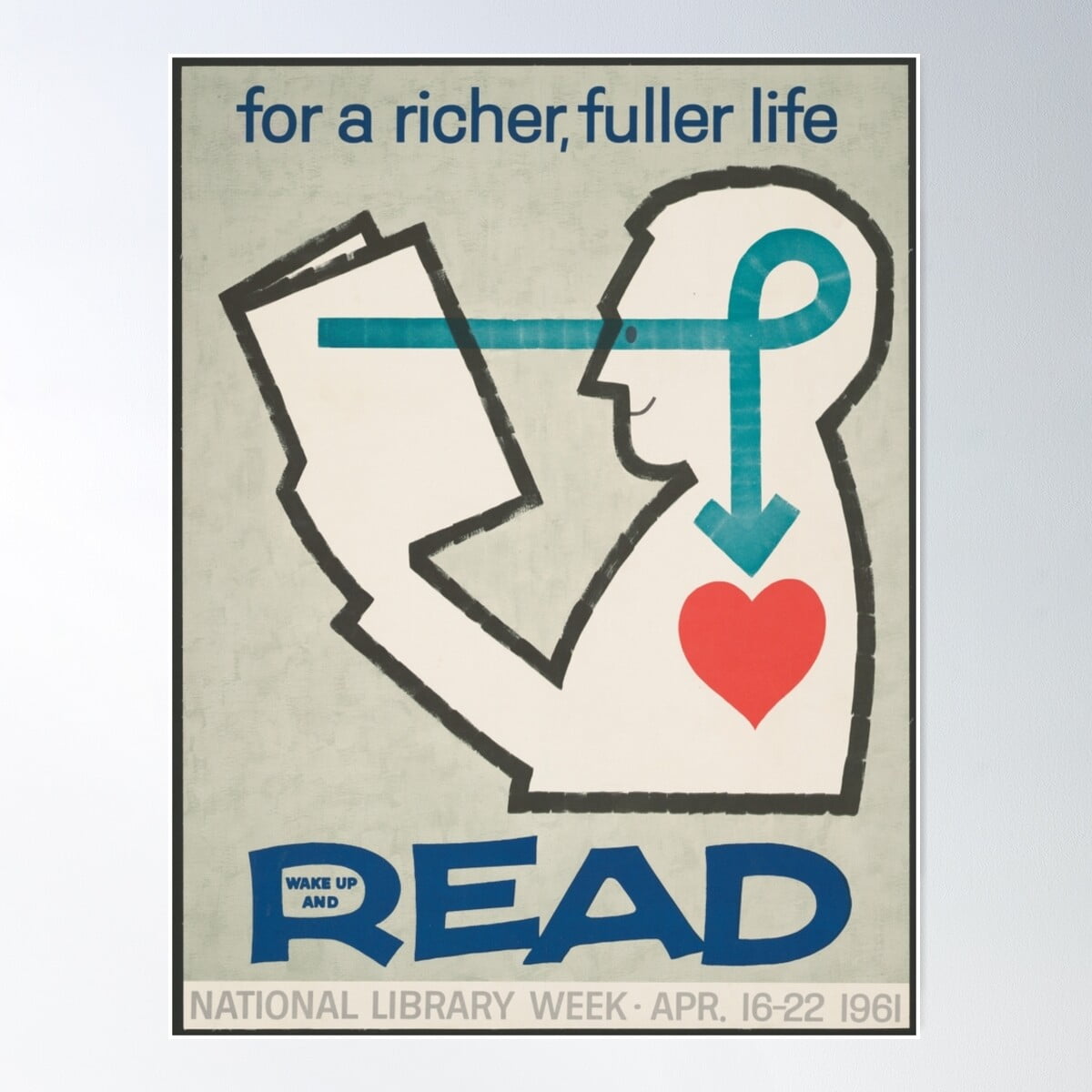 National Library Week Poster Wall Art, Modern Wall Decor For Living ...