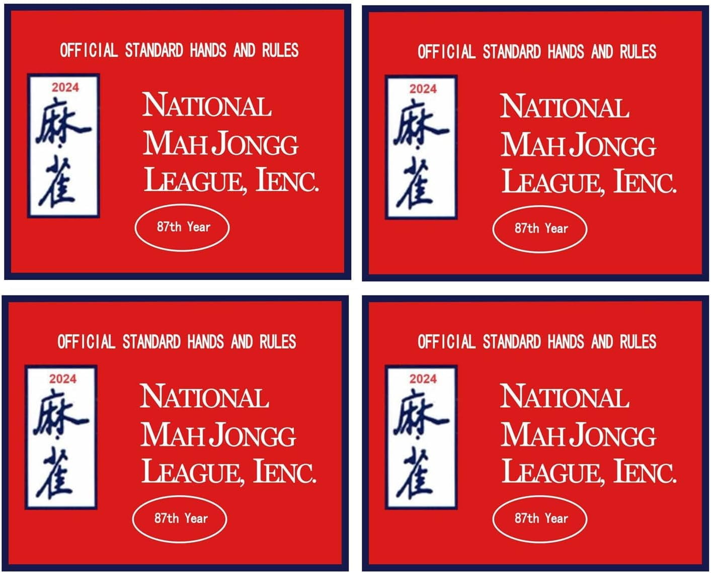 National Mahjong League 2024 Big Label, Mahjong Set, Mahjong Cards 2024 ...